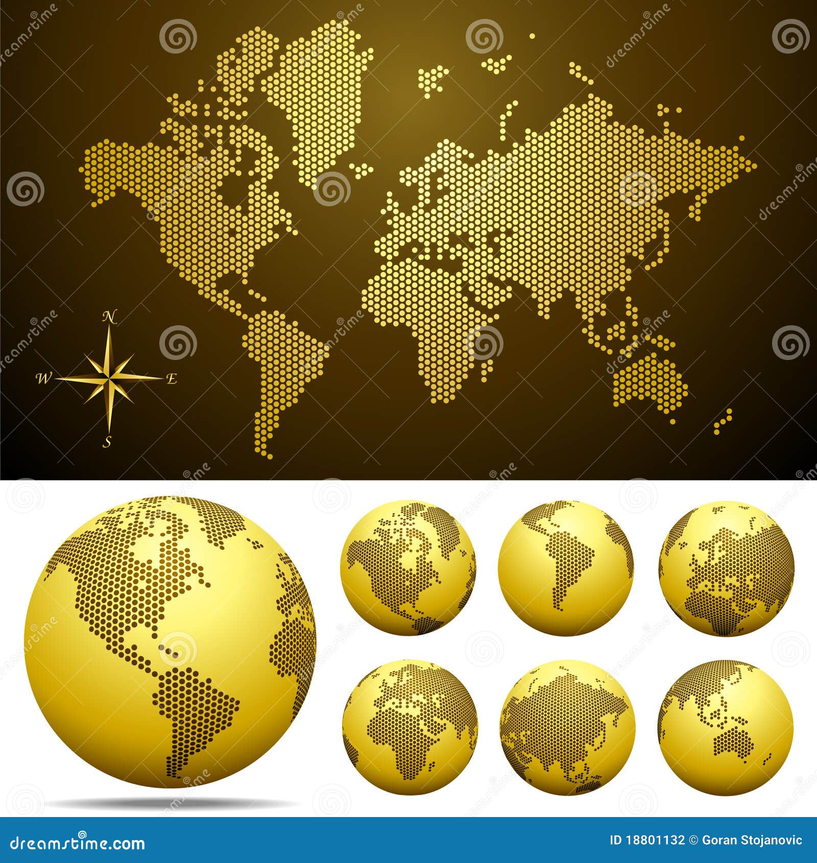 World Gold Map Royalty-Free Stock Photo | CartoonDealer.com #37211493