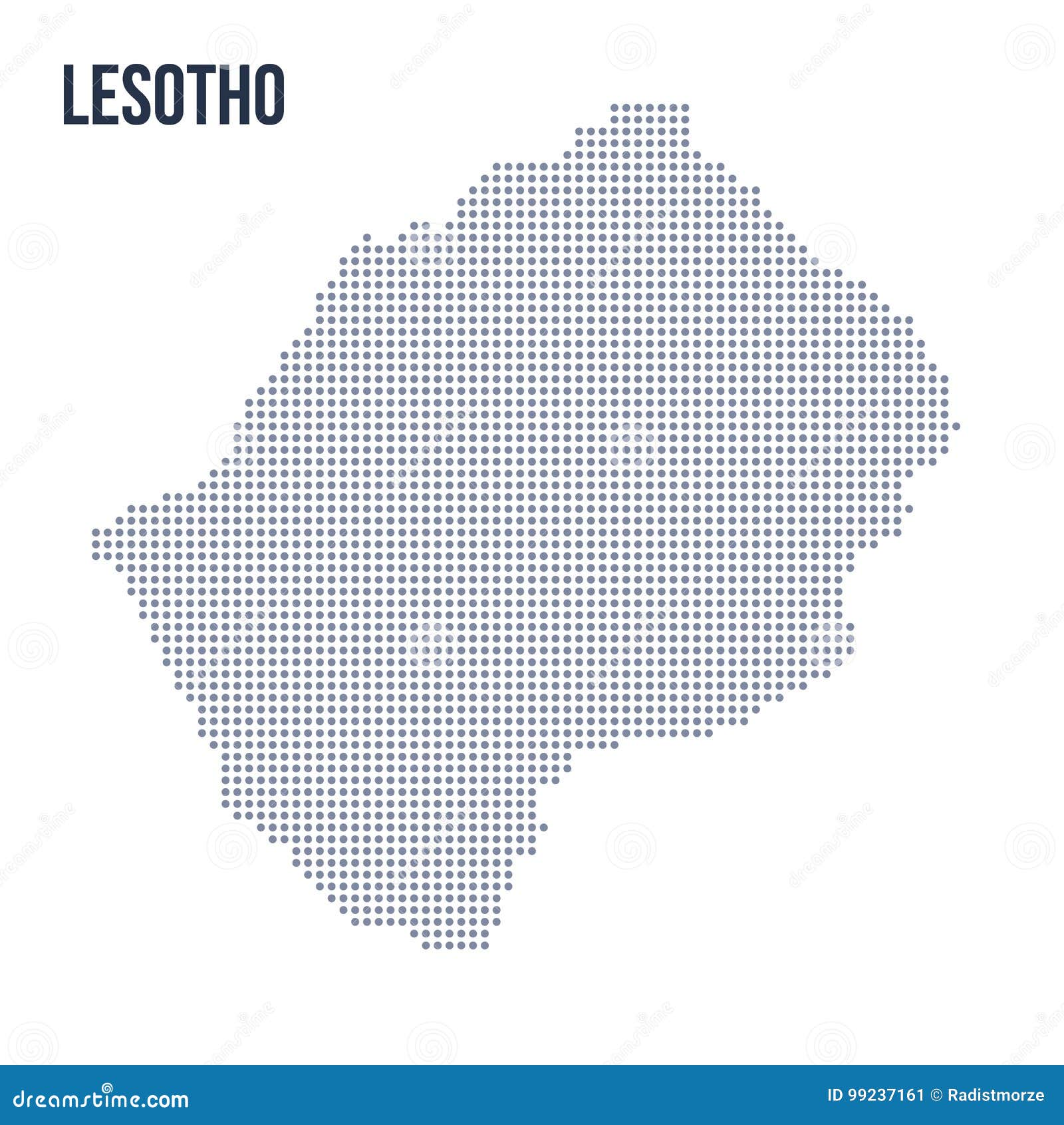 Red Dotted Lesotho Map Vector Illustration | CartoonDealer.com #118732752