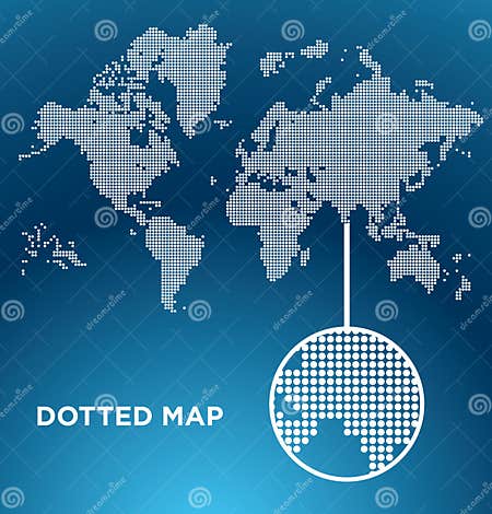 Vector Dotted Map of the World Stock Vector - Illustration of design ...