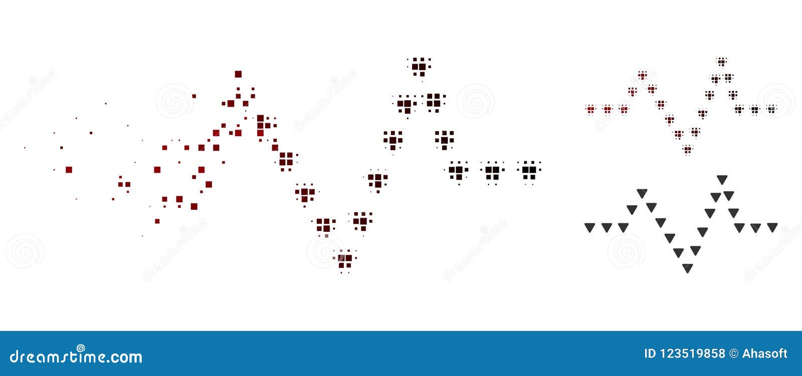 Sparkle Pixel Halftone Dotted Pulse Icon Stock Vector - Illustration of ...