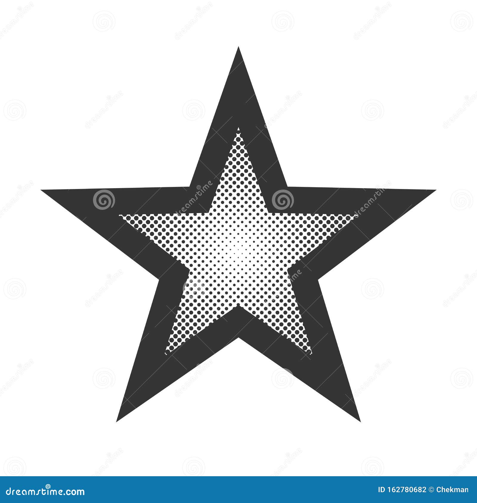 Vector Dotted Star in Pop Art Design Stock Illustration - Illustration ...