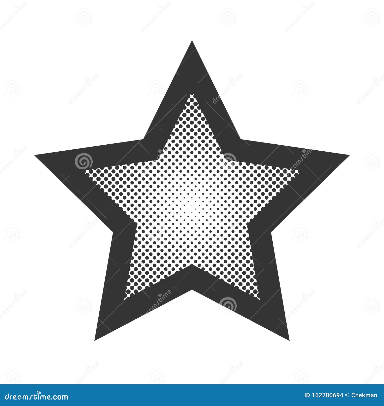 Vector Dotted Star in Pop Art Design Stock Illustration - Illustration ...