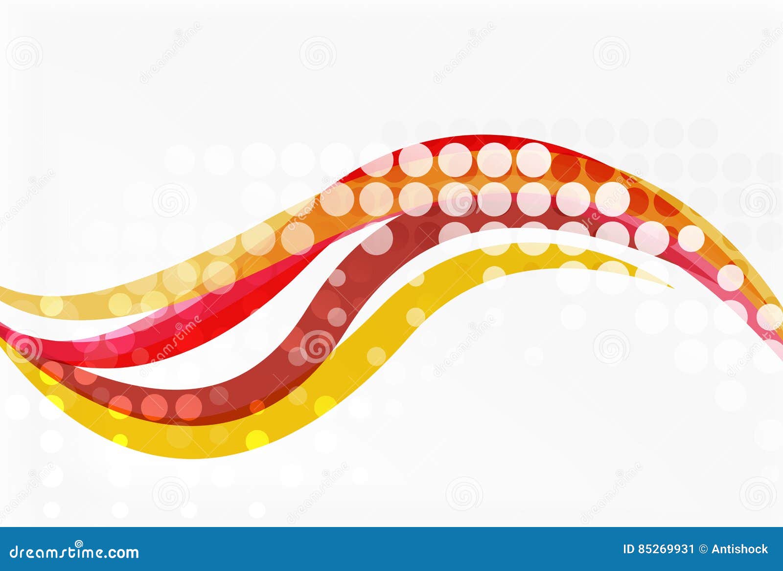 Vector Dotted Wave Template Stock Vector - Illustration of cover, light ...