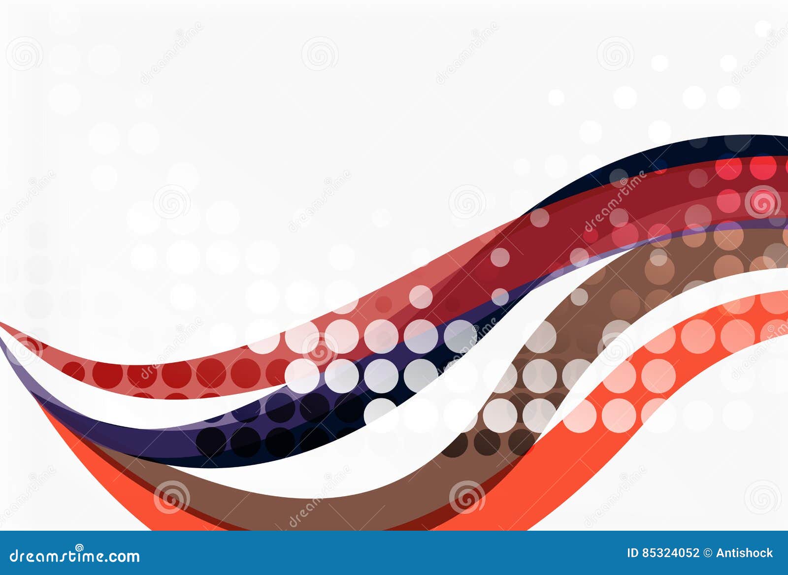 Vector Dotted Wave Template Stock Vector - Illustration of element ...