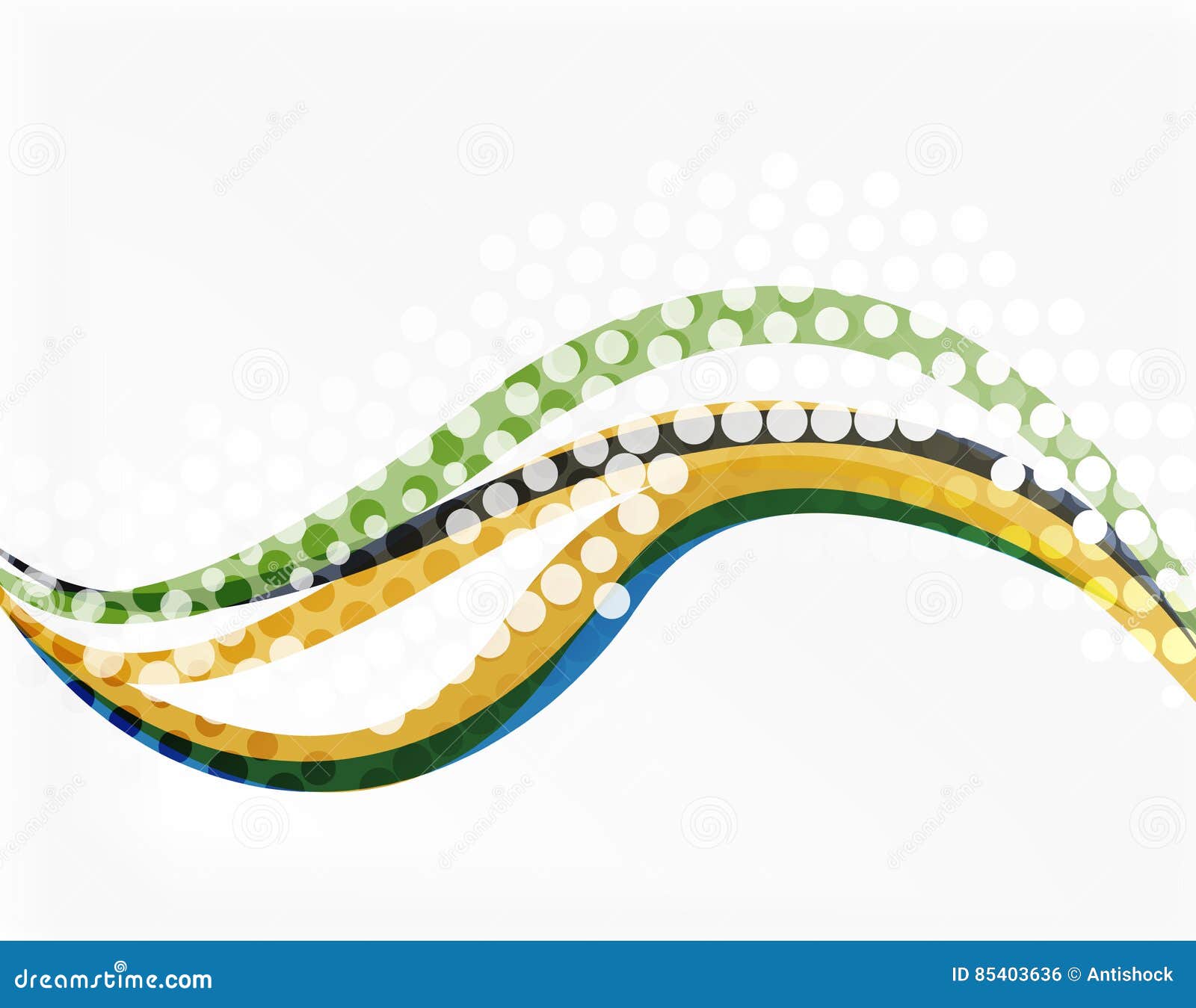 Vector Dotted Wave Template Stock Vector - Illustration of effect ...