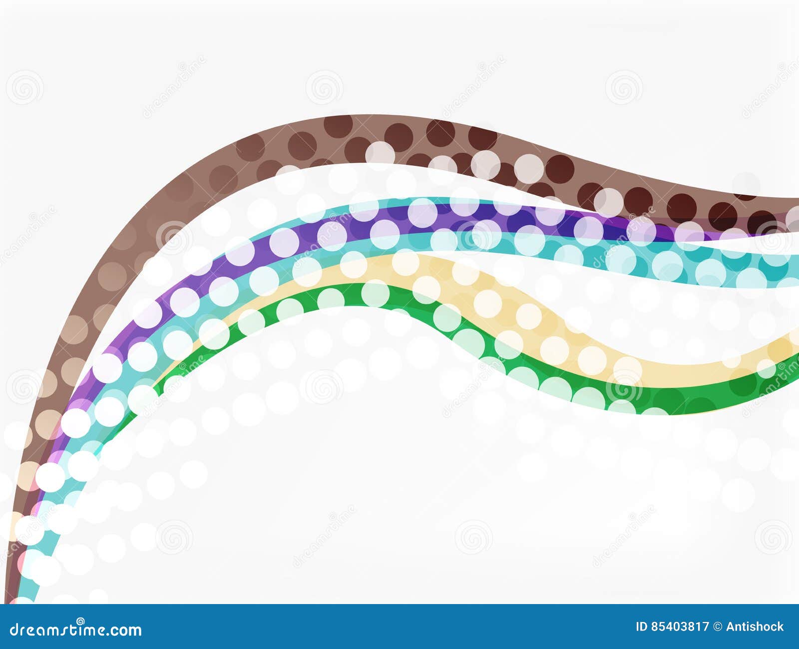 Vector Dotted Wave Template Stock Vector - Illustration of smooth ...