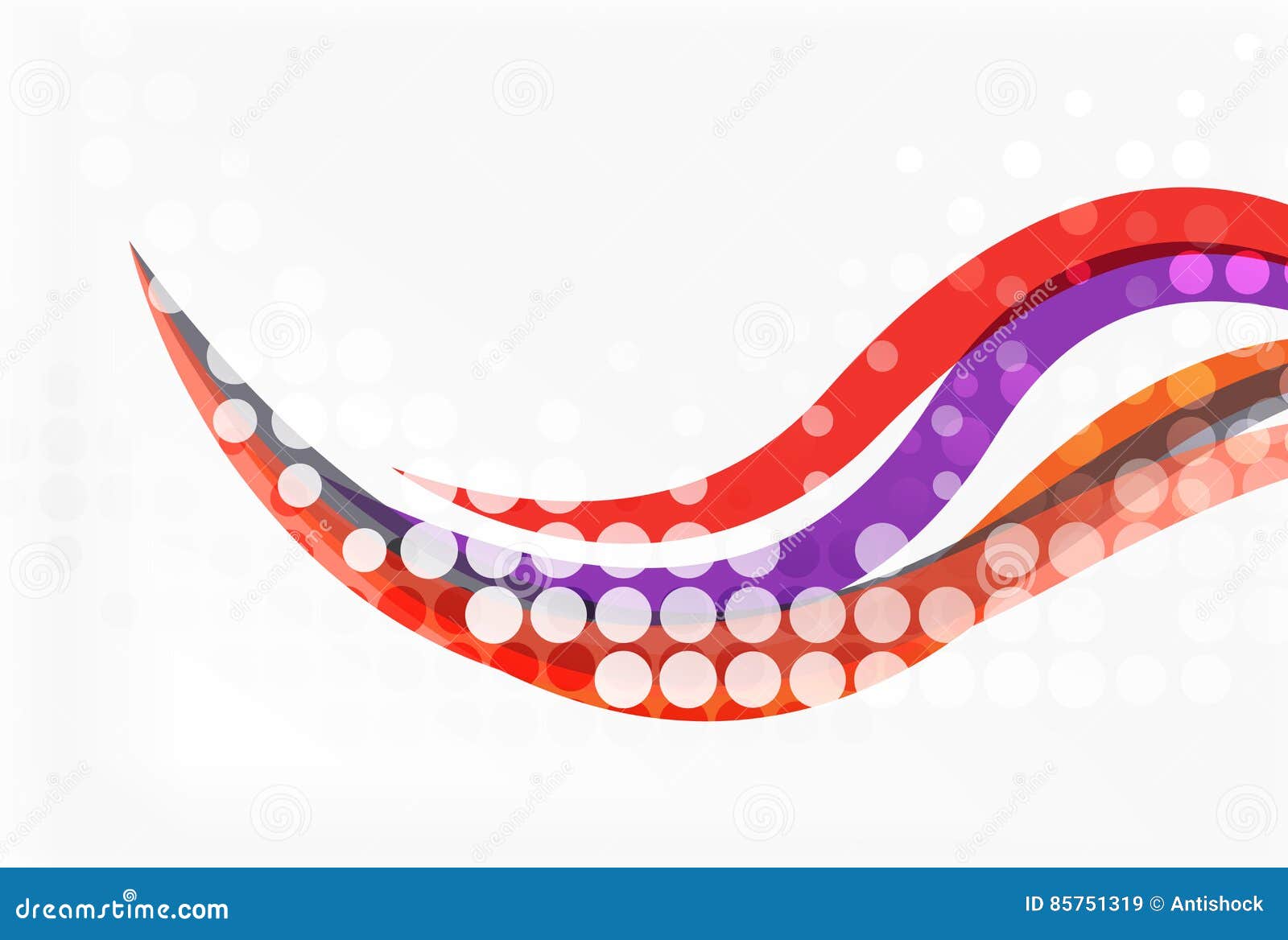 Vector Dotted Wave Template Stock Vector - Illustration of fantastic ...