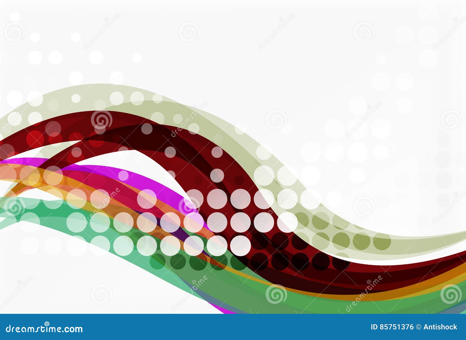 Vector Dotted Wave Template Stock Vector - Illustration of backdrop ...