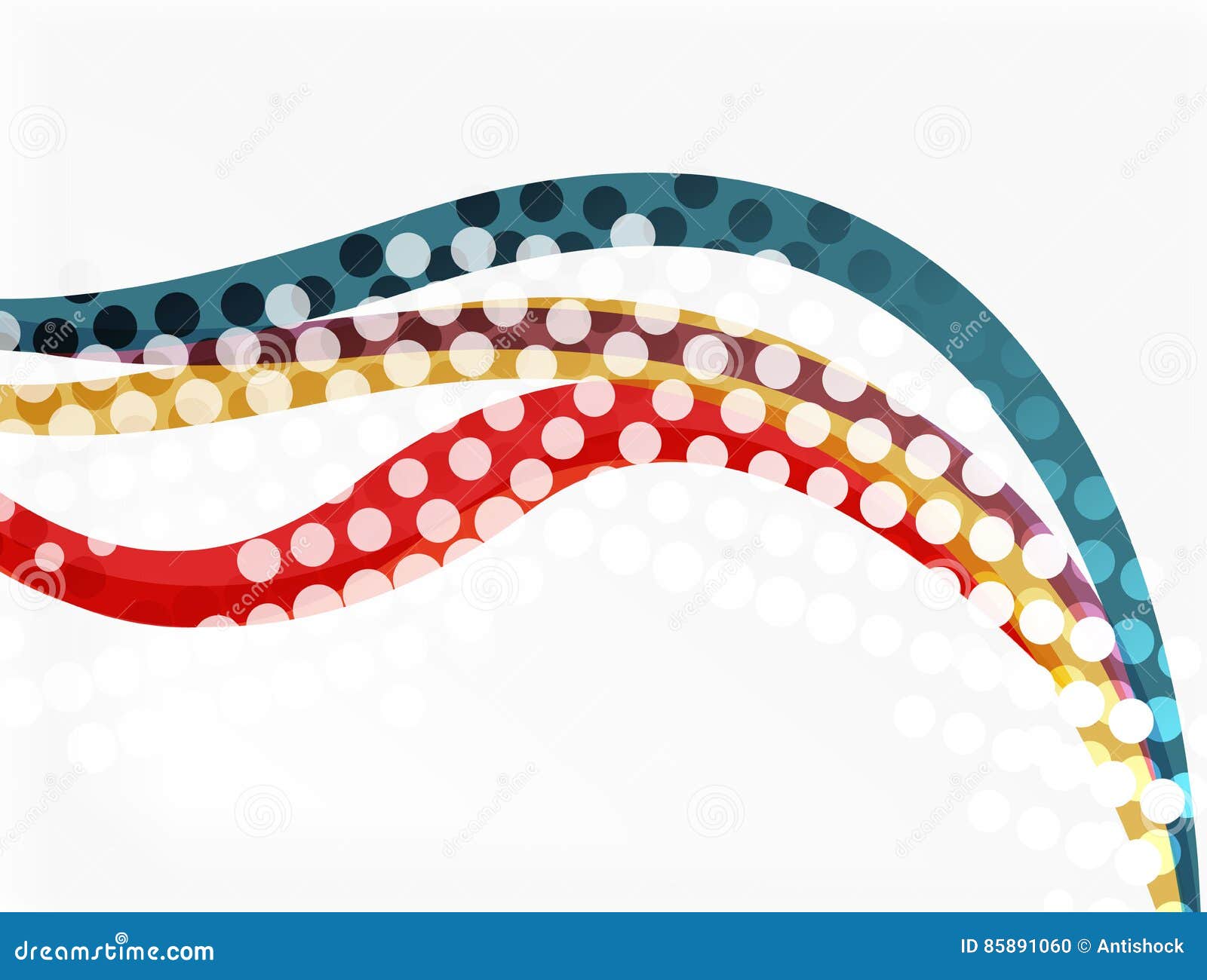 Vector Dotted Wave Template Stock Vector - Illustration of insert ...