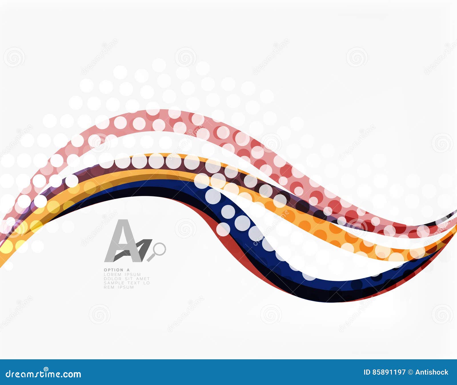 Vector Dotted Wave Template Stock Vector - Illustration of artistic ...