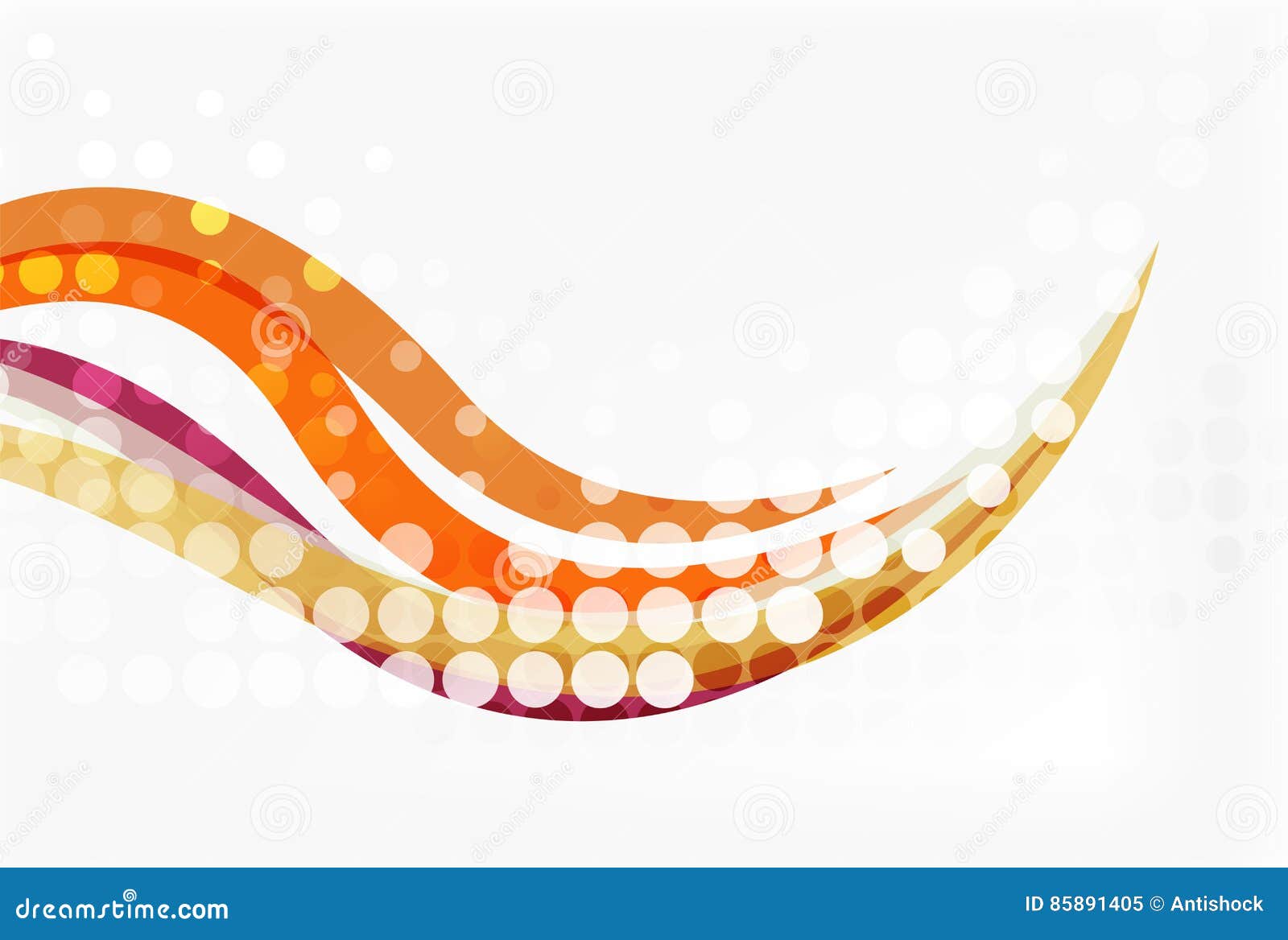 Vector Dotted Wave Template Stock Vector - Illustration of color, magic ...