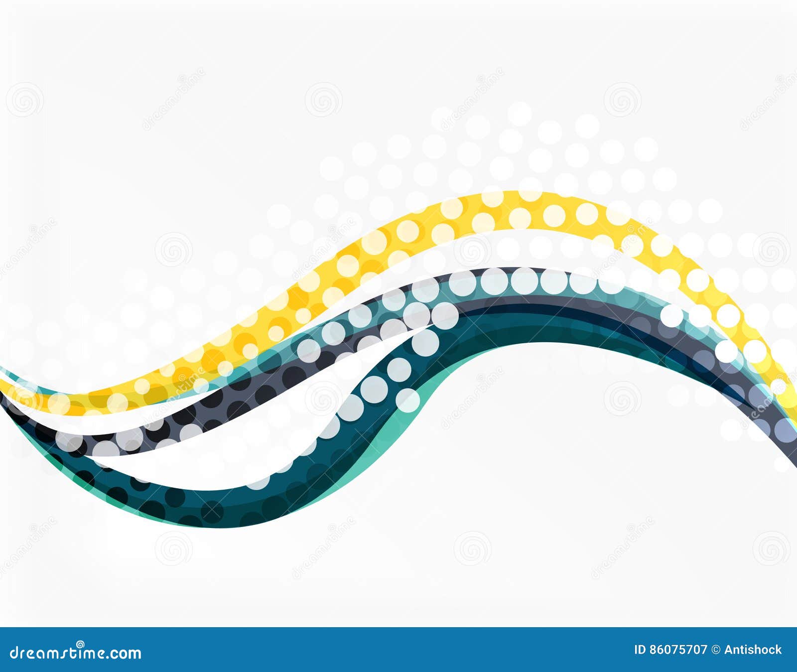 Vector Dotted Wave Template Stock Vector - Illustration of element ...