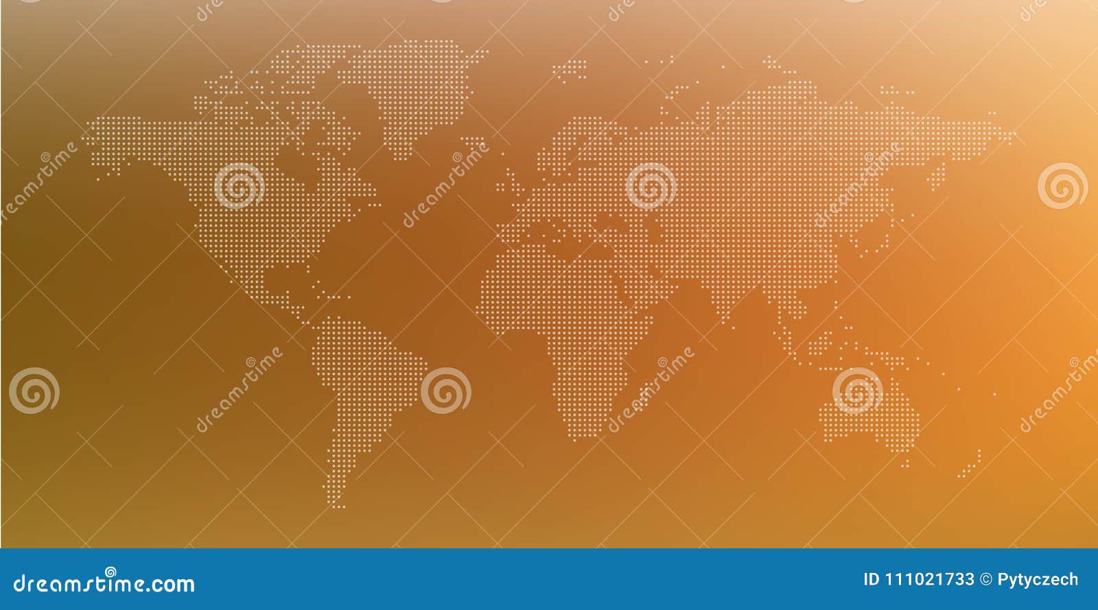 Vector Dotted World Map on Gradient Background Stock Vector ...