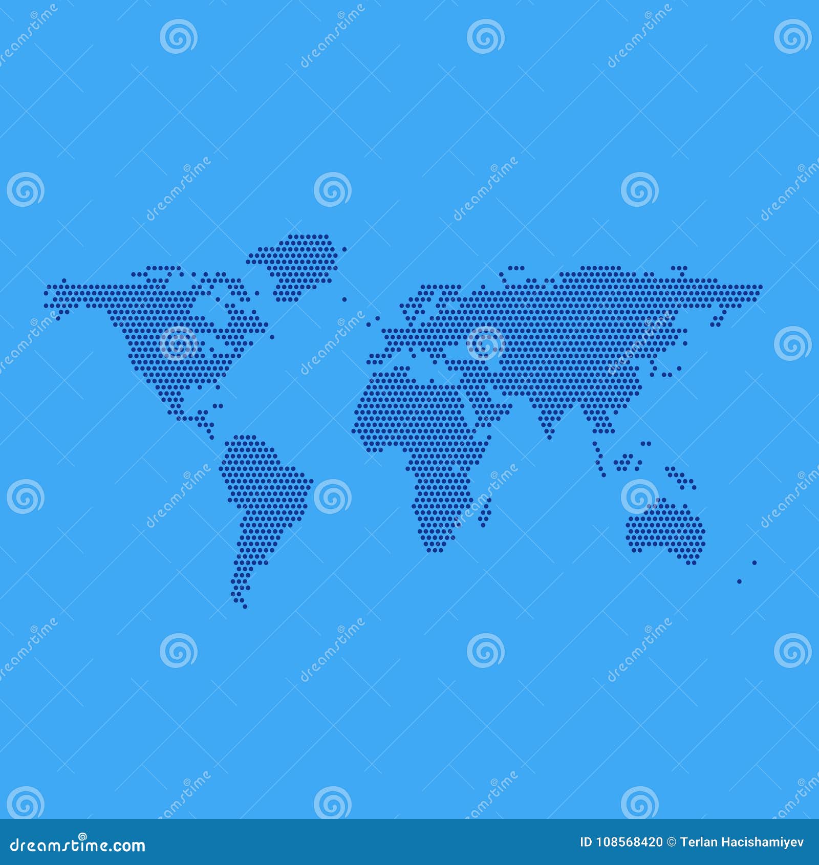 Vector Dotted World Map. Vector Illustration. Dots Map Vector Stock ...