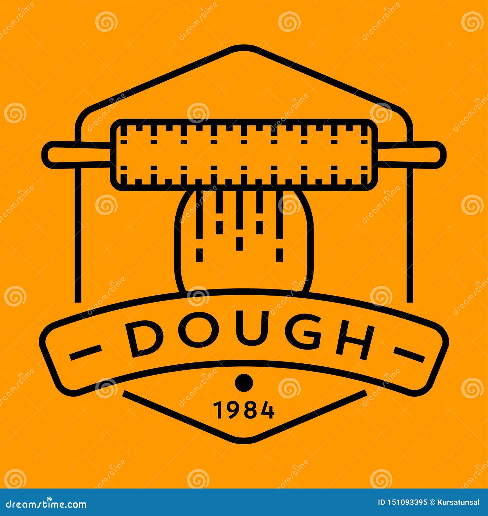 Vector Dough Icon with Linear Style Stock Vector - Illustration of ...