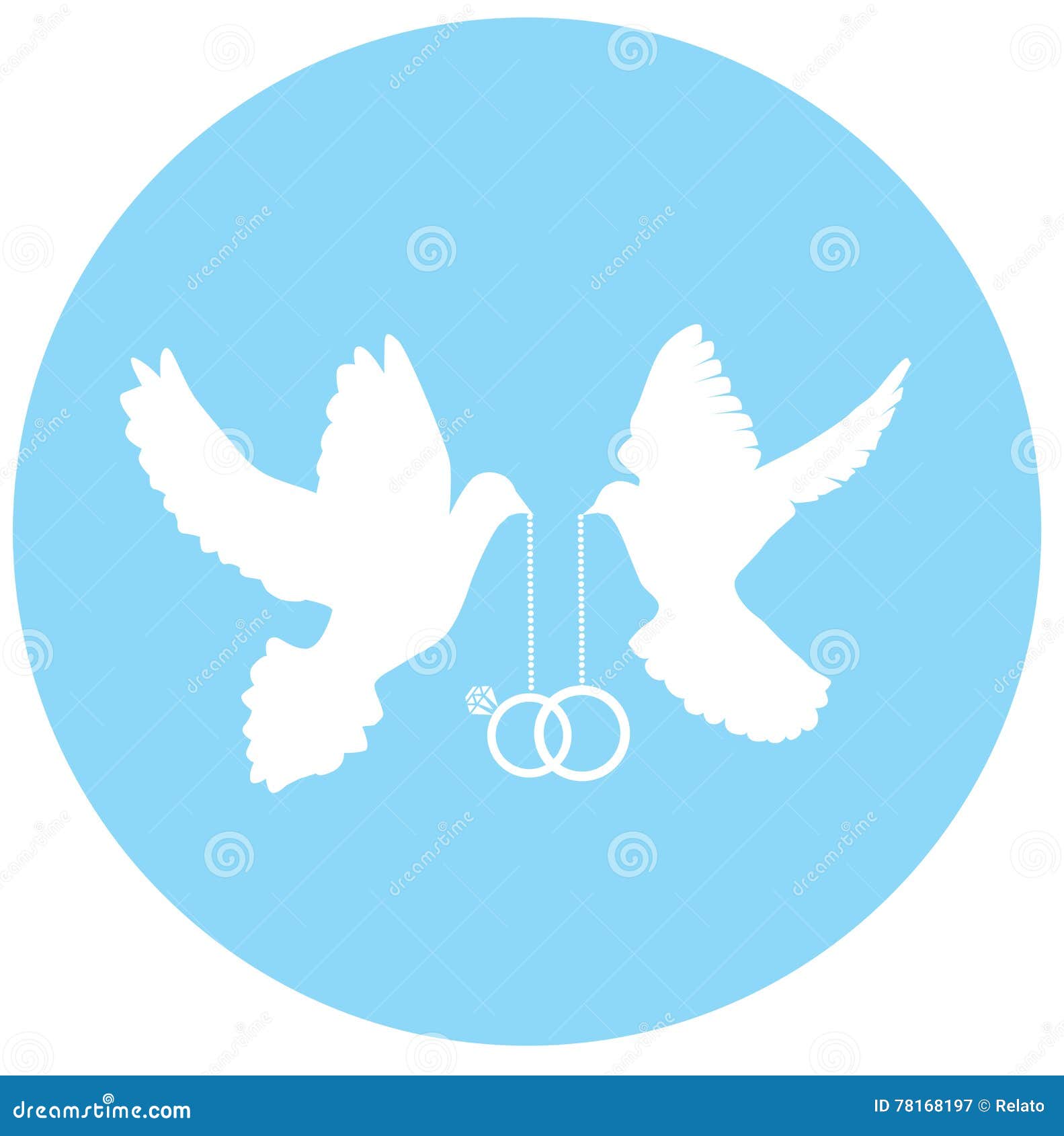 Vector Dove Wedding stock vector. Illustration of isolated - 78168197