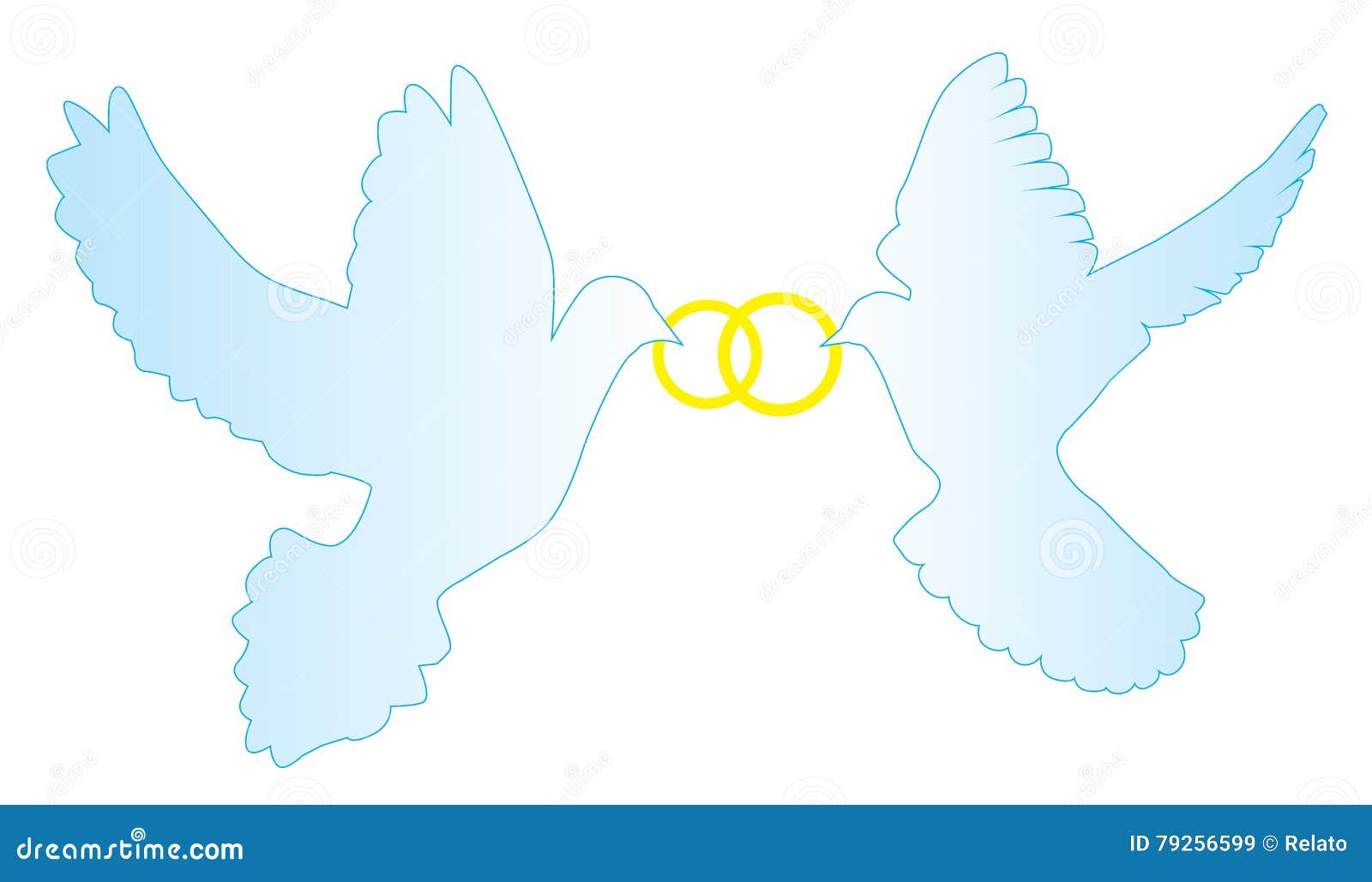 Vector Doves with Wedding Rings Stock Vector - Illustration of ...