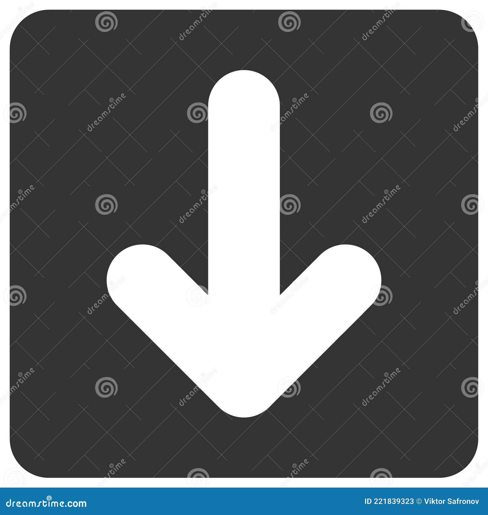 Vector Down Cursor Flat Icon Image Stock Vector - Illustration of drive ...