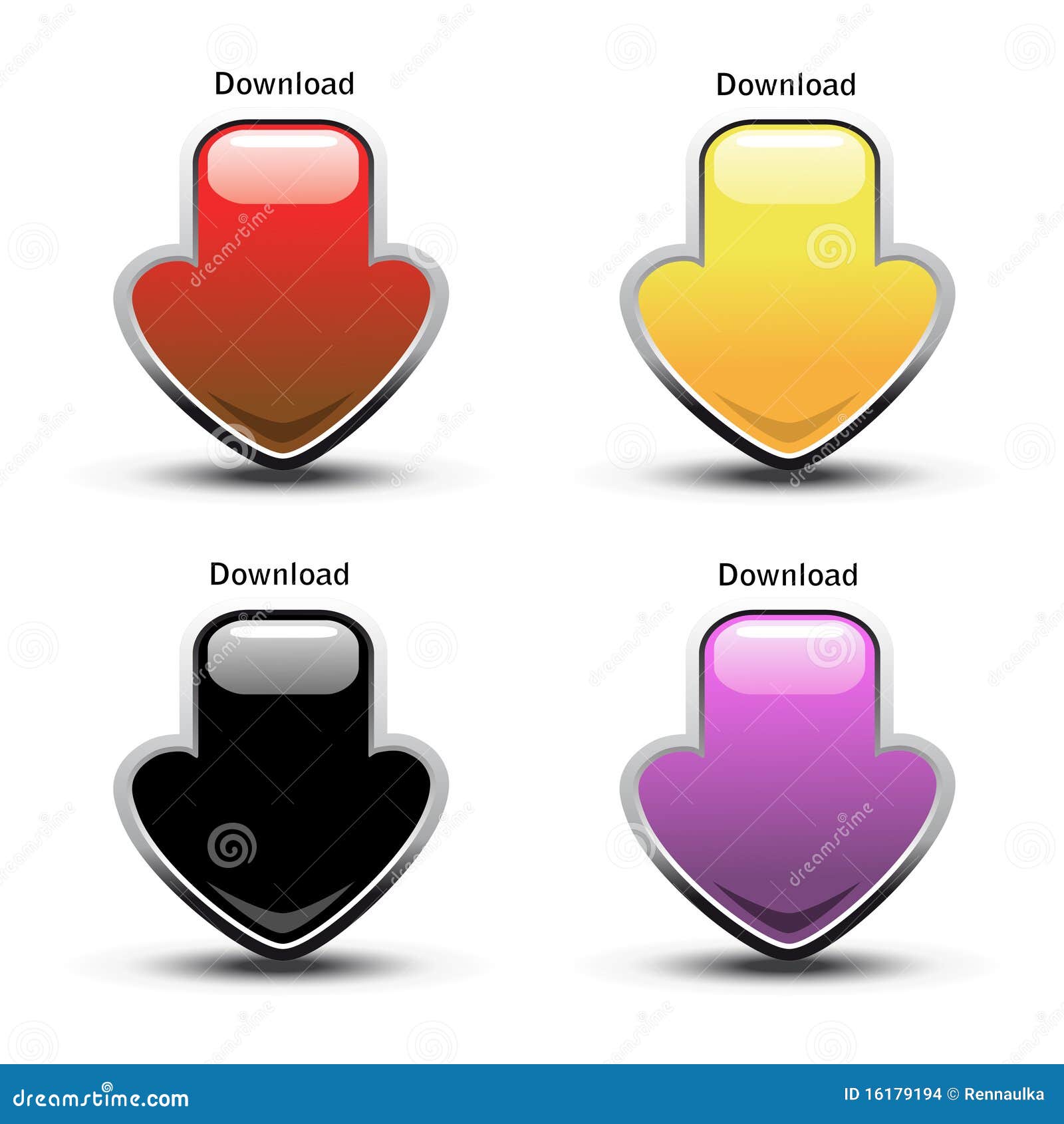 Vector download buttons stock vector. Illustration of bright - 16179194