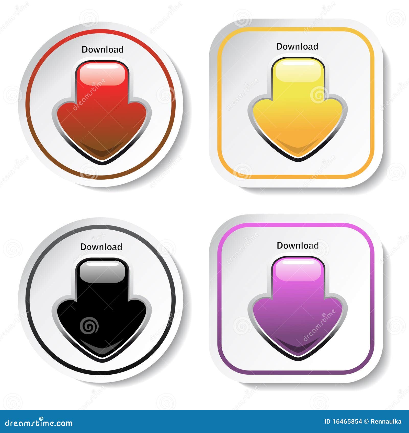 Vector download stickers stock vector. Illustration of navigation ...