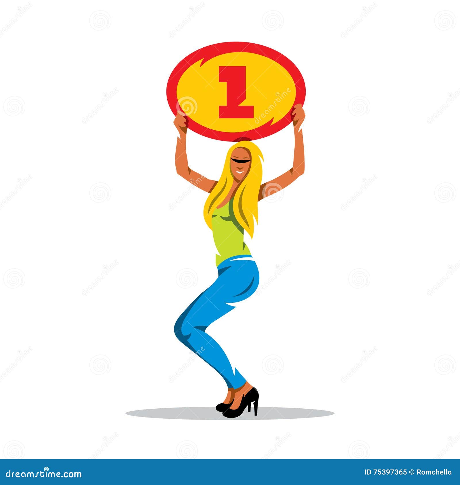 Vector in Dozen Doend Ring Girl Cartoon Illustration Vector Illustratie ...