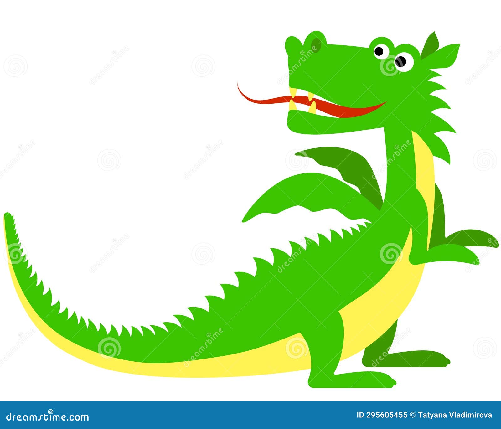 Vector Dragon in Cartoon, Flat Style. Stock Vector - Illustration of ...
