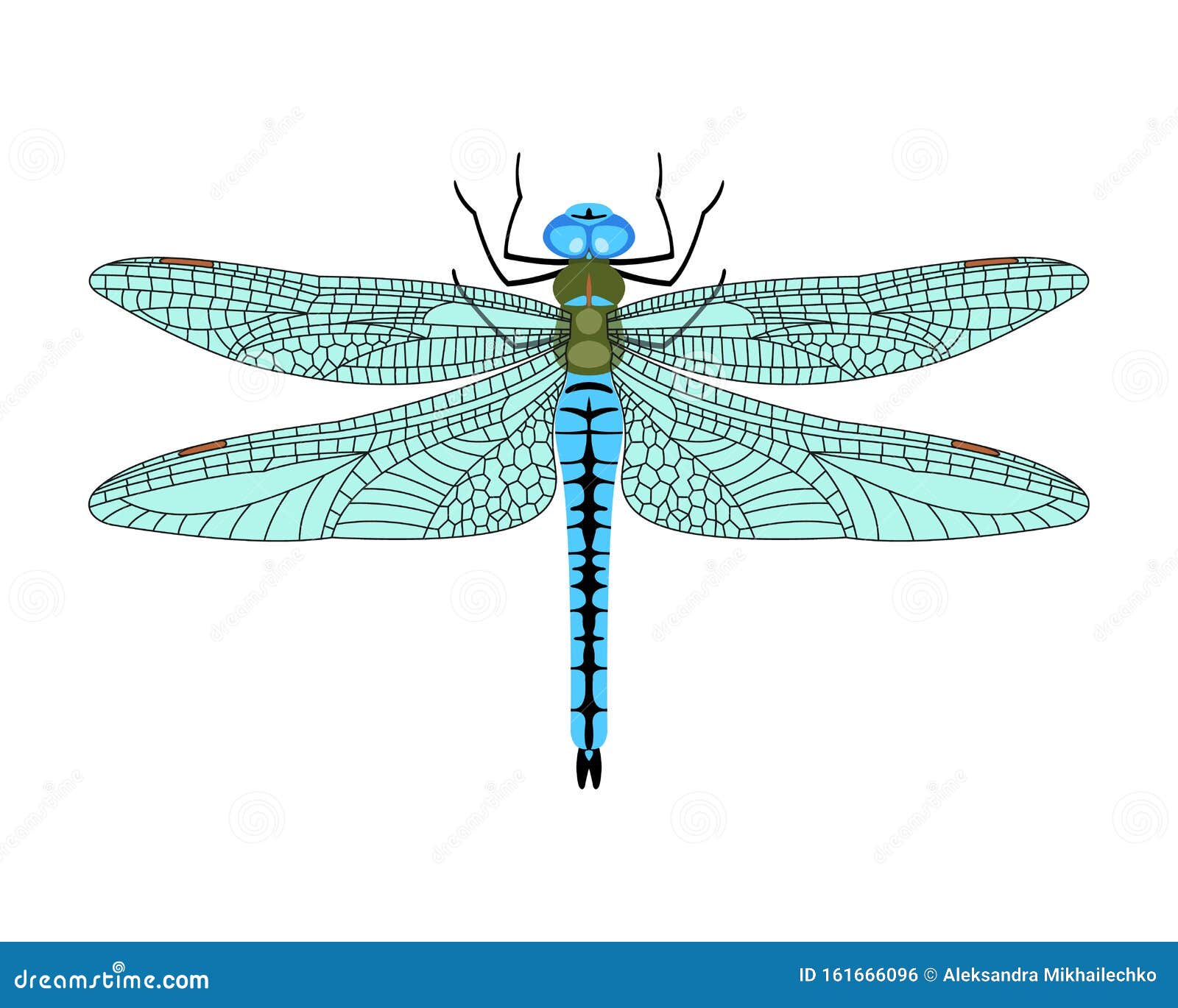 Dragonfly Icon. Cute Dragonfly Black Silhouette Symbol. Vector Isolated ...