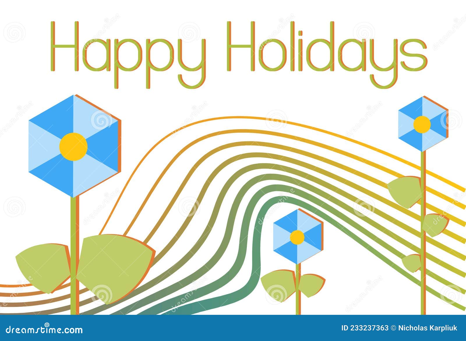 Vector Drawing. Abstract Spring Background. Happy Holiday. Stock Vector ...