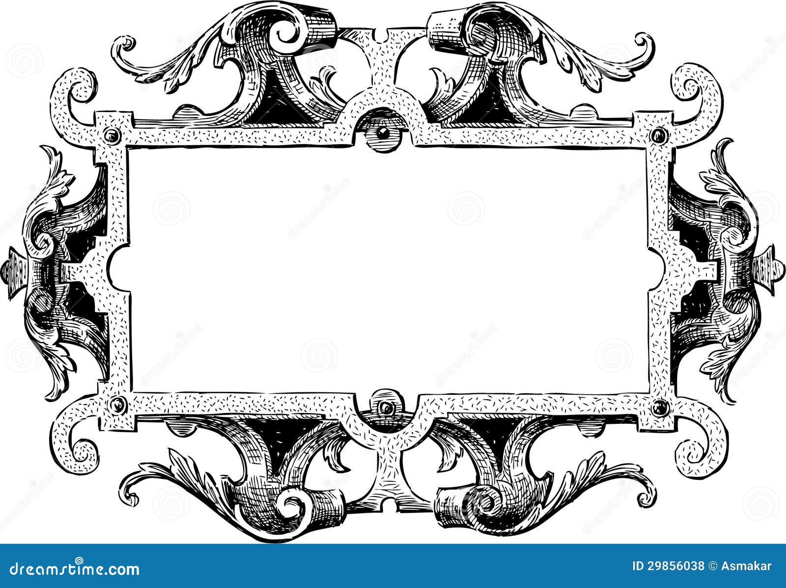 Ancient frame stock vector. Illustration of flourish - 29856038