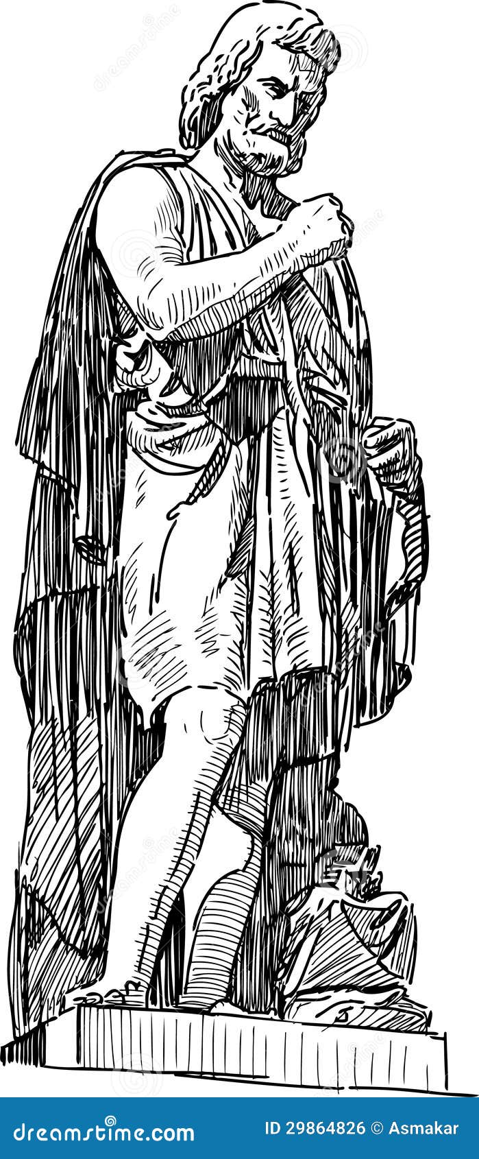 Antique Statue Vector Illustration | CartoonDealer.com #29864826