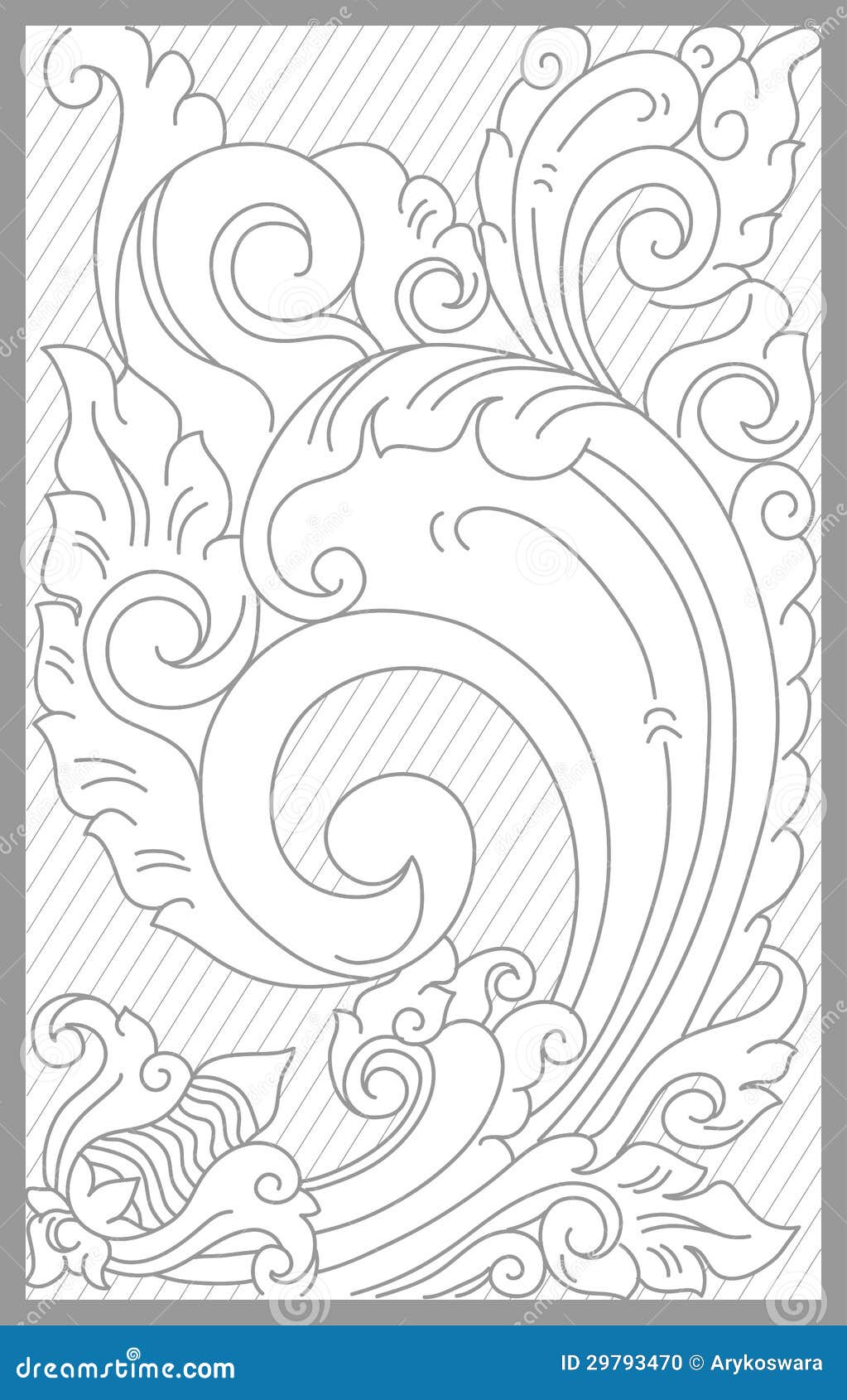 Bali Floral Set stock vector. Illustration of white, motif - 29793470