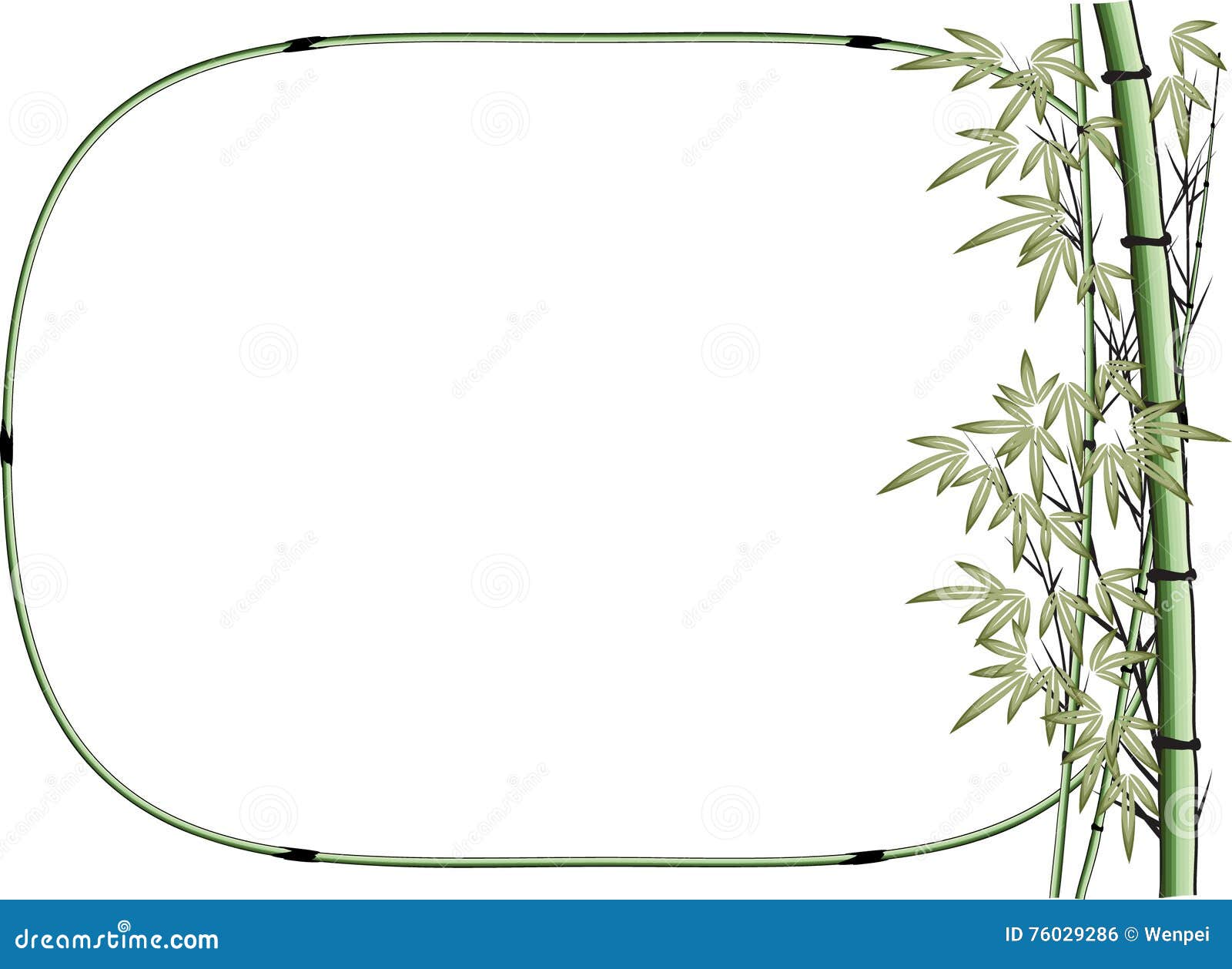 Vector Drawing Bamboo with Border Stock Illustration - Illustration of ... Vector Drawing Bamboo with Border Stock Illustration - Illustration of ...