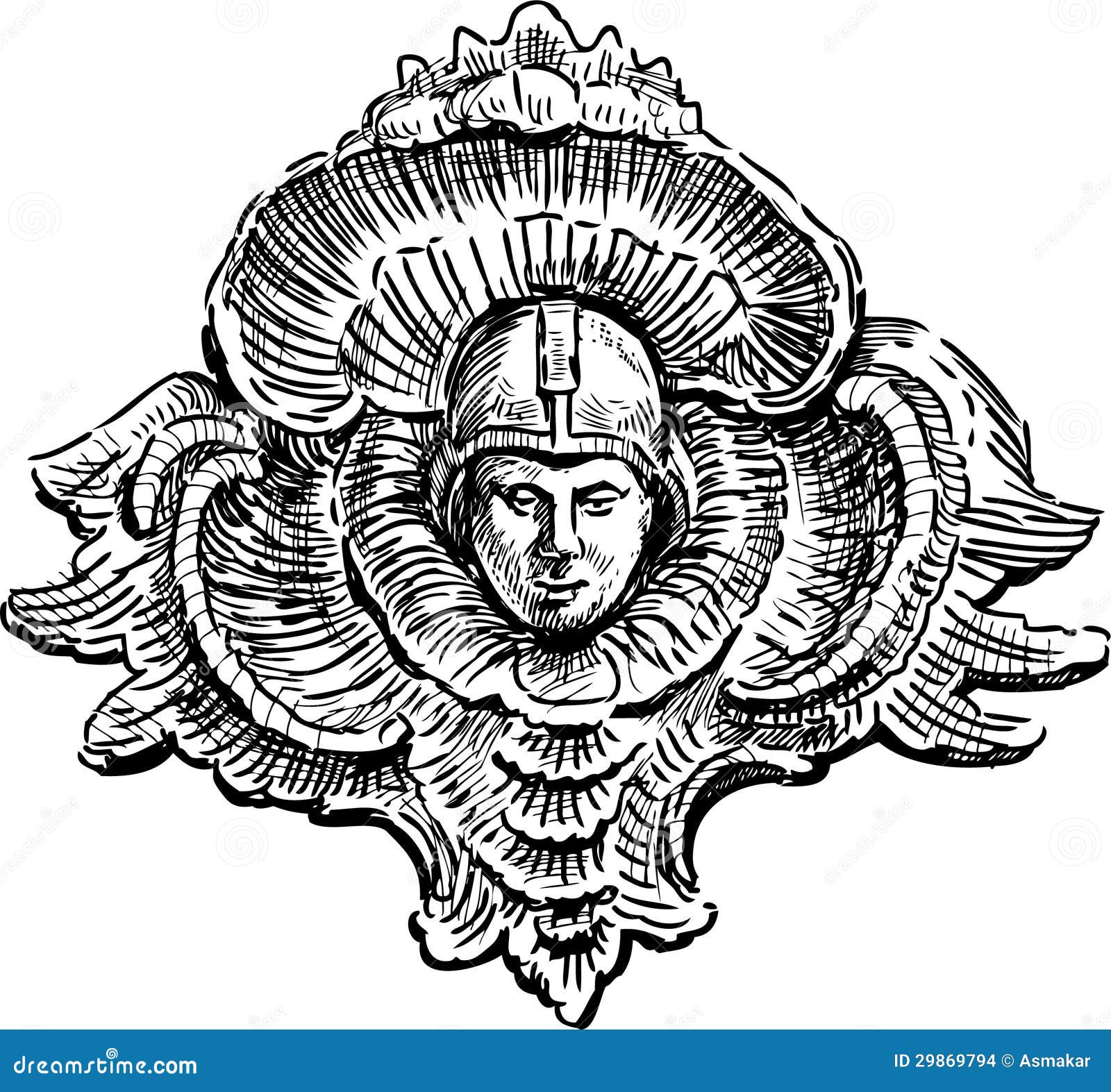 Baroque Architectural Element Stock Vector - Illustration of border ...