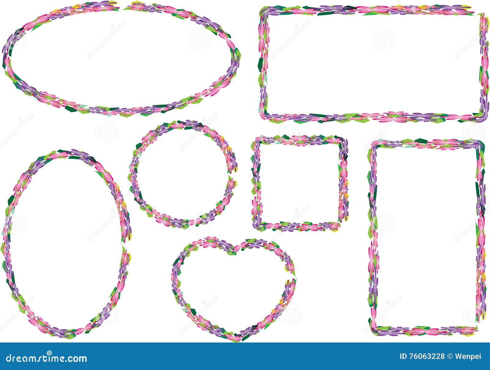 Vector Drawing Border Frame Set | CartoonDealer.com #76063228