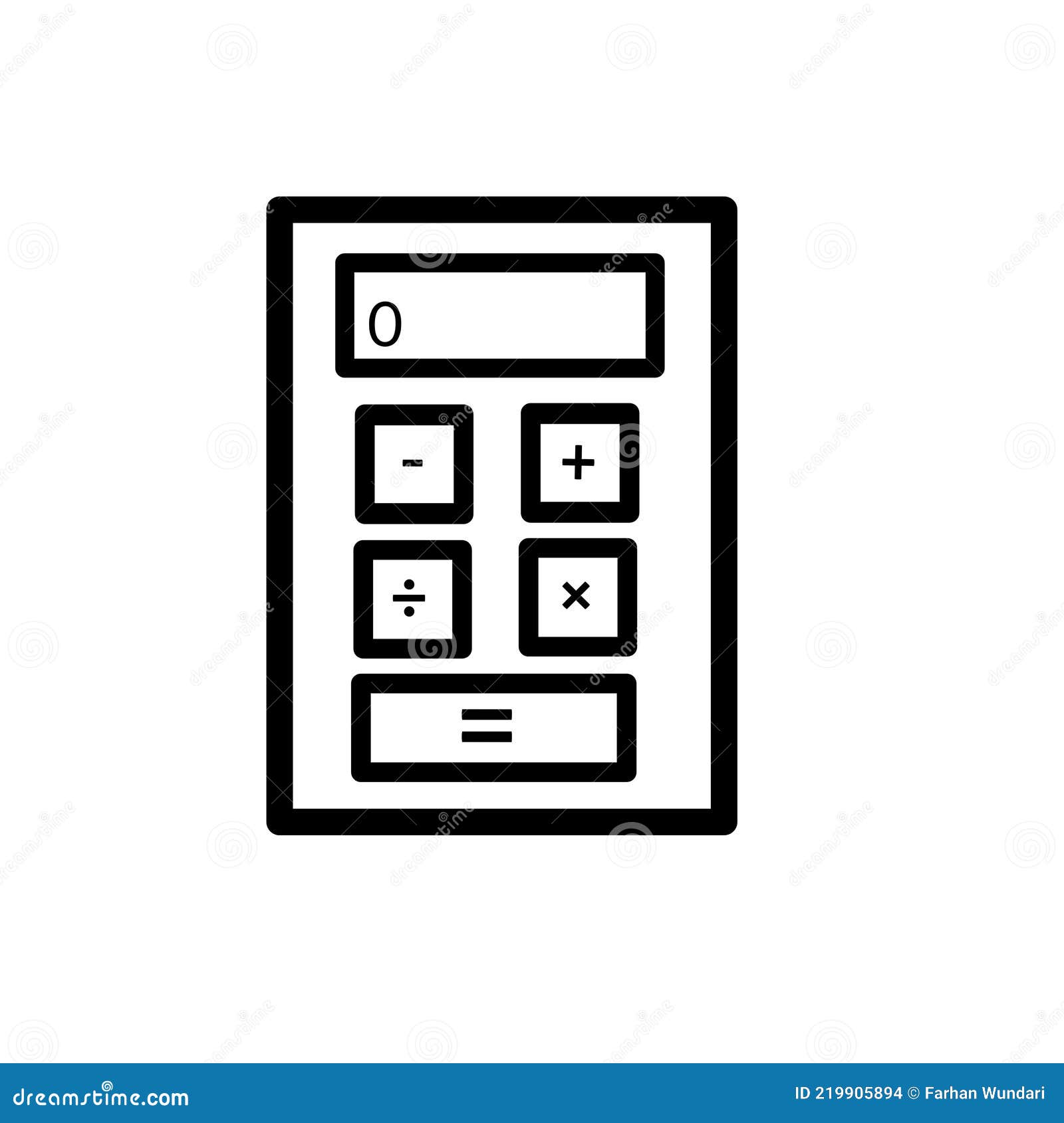 A Vector Drawing of a Calculator Stock Illustration - Illustration of ...