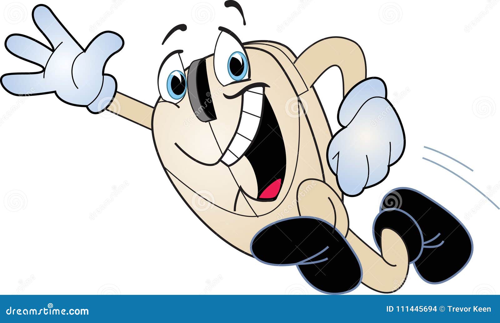 Running Happy Computer Mouse Stock Vector - Illustration of cordless ...