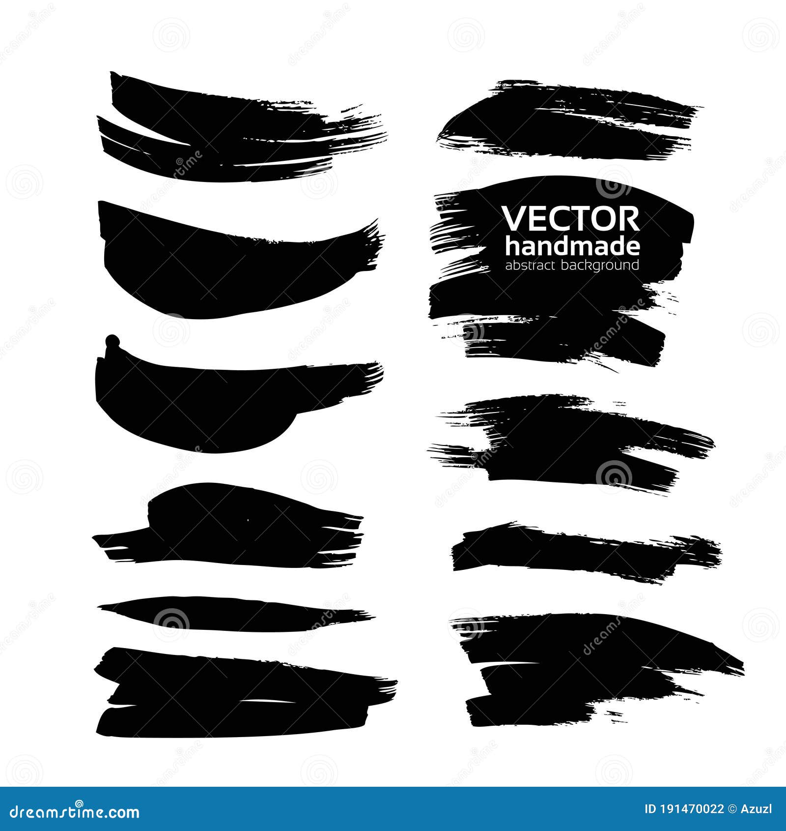 Vector Drawing a Clear Black Smears Thick Black Ink Stock Illustration ...