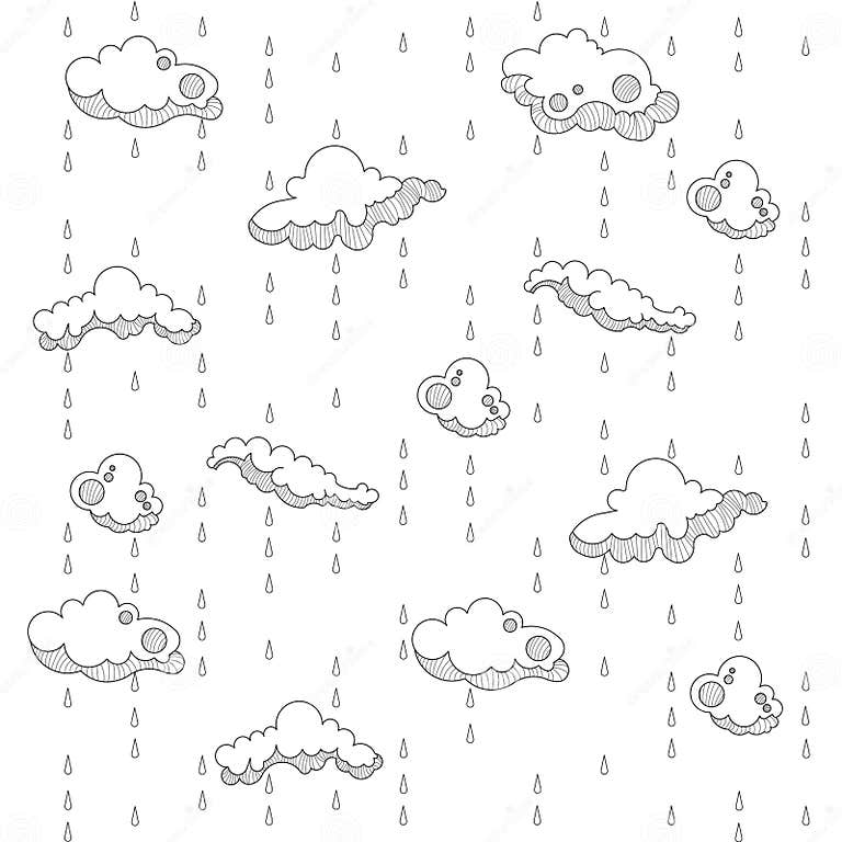 Oblaka s kaplyami_ stock vector. Illustration of oblaka - 277134877