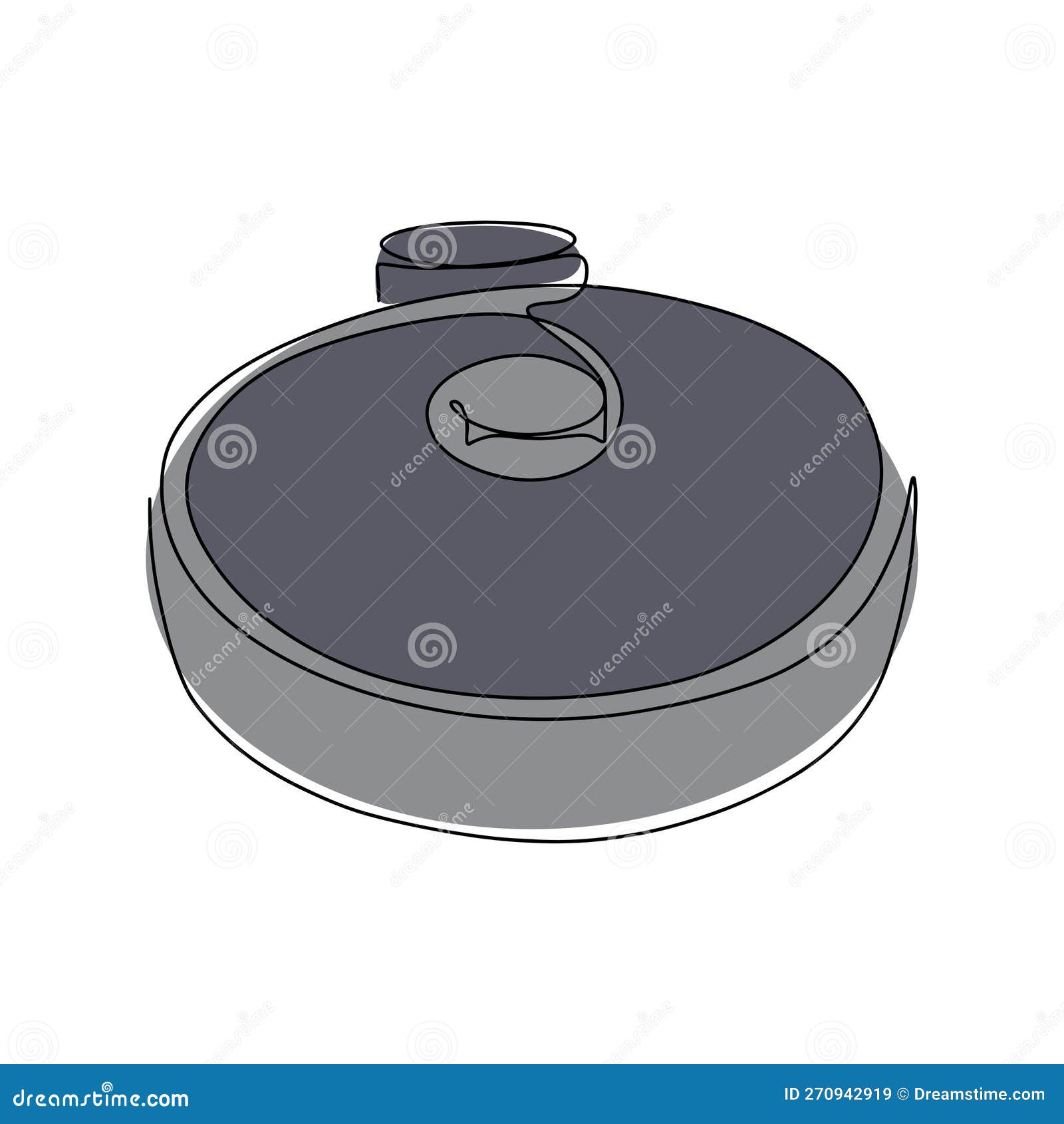 Vector Drawing of the Contour of an Automatic Robot Vacuum Cleaner ...