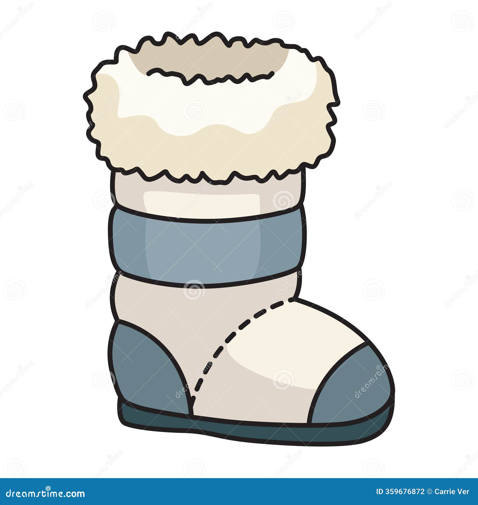 Soft Boot Hand Drawn Outline Doodle Icon. Vector Illustration ...