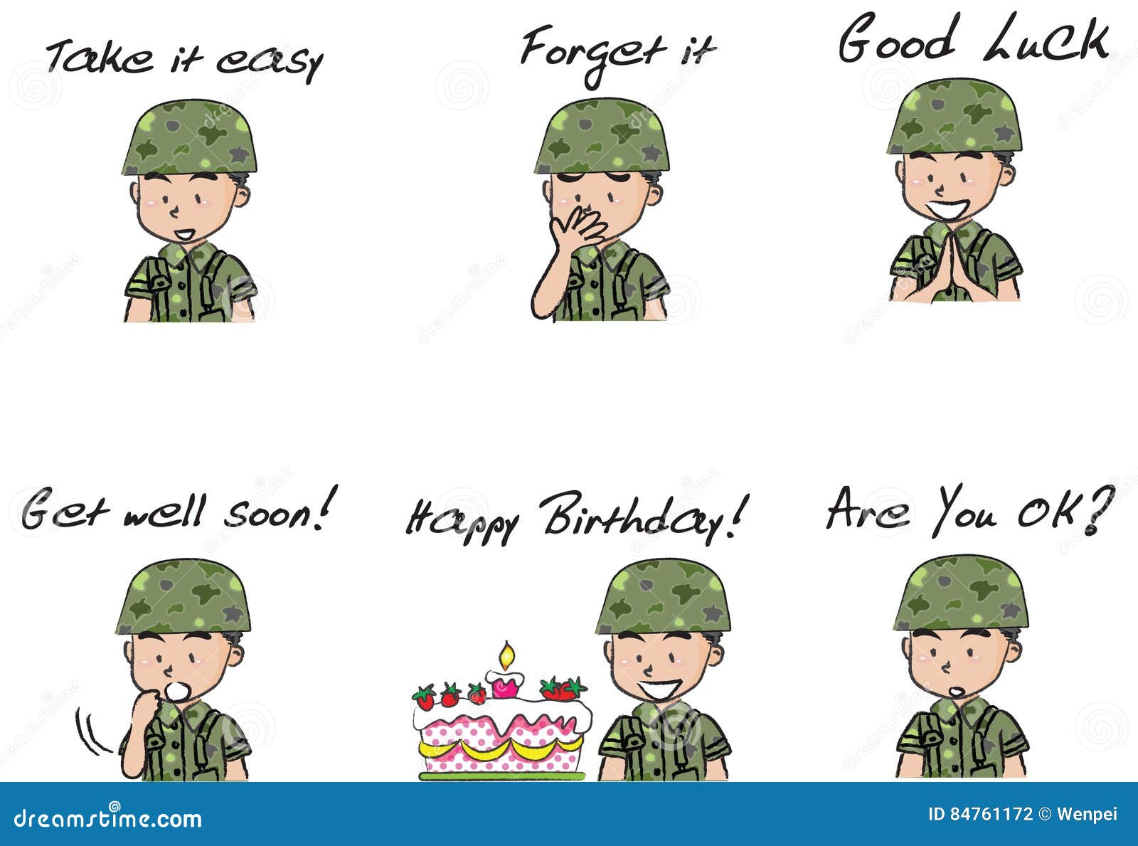 Vector drawing cute army stock vector. Illustration of scard - 84761172