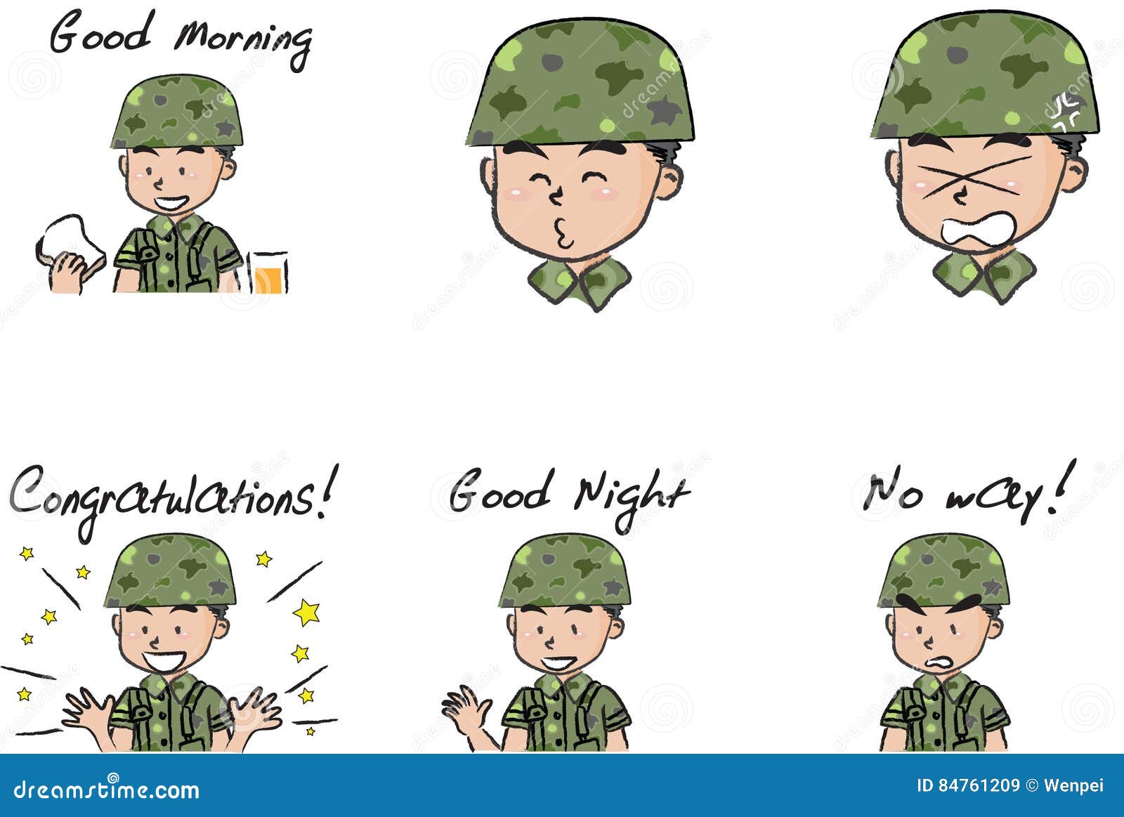 Vector Drawing Cute Army | CartoonDealer.com #84761209