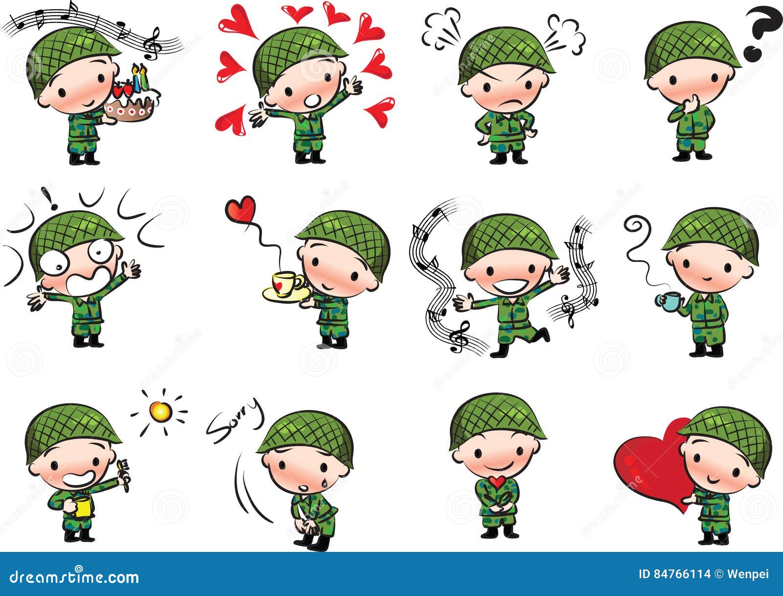 Cute Army Soldier Drawing