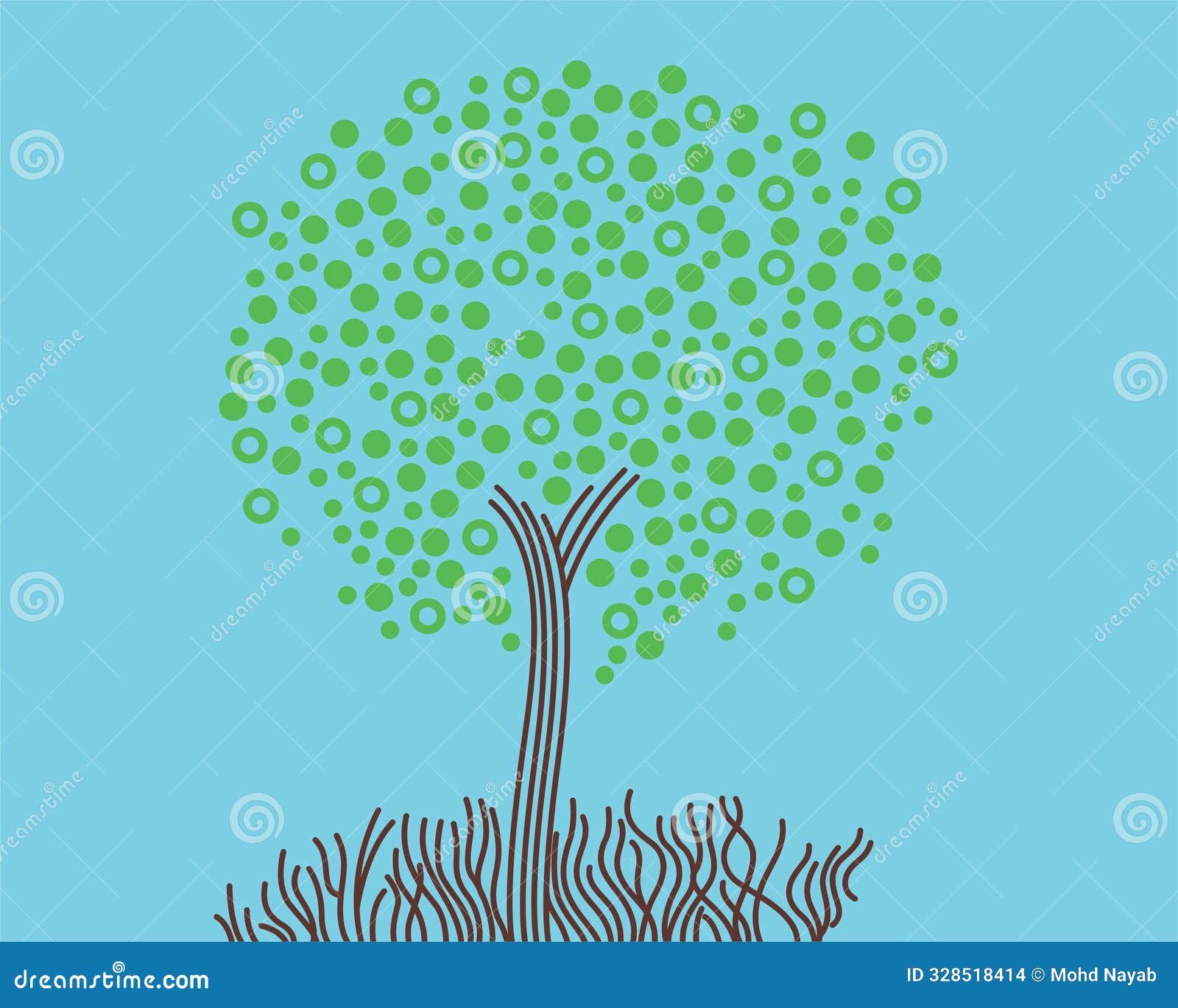 Oxygen Tree,. Environmental Concept, Flat Style Illustration Cdr X6 ...