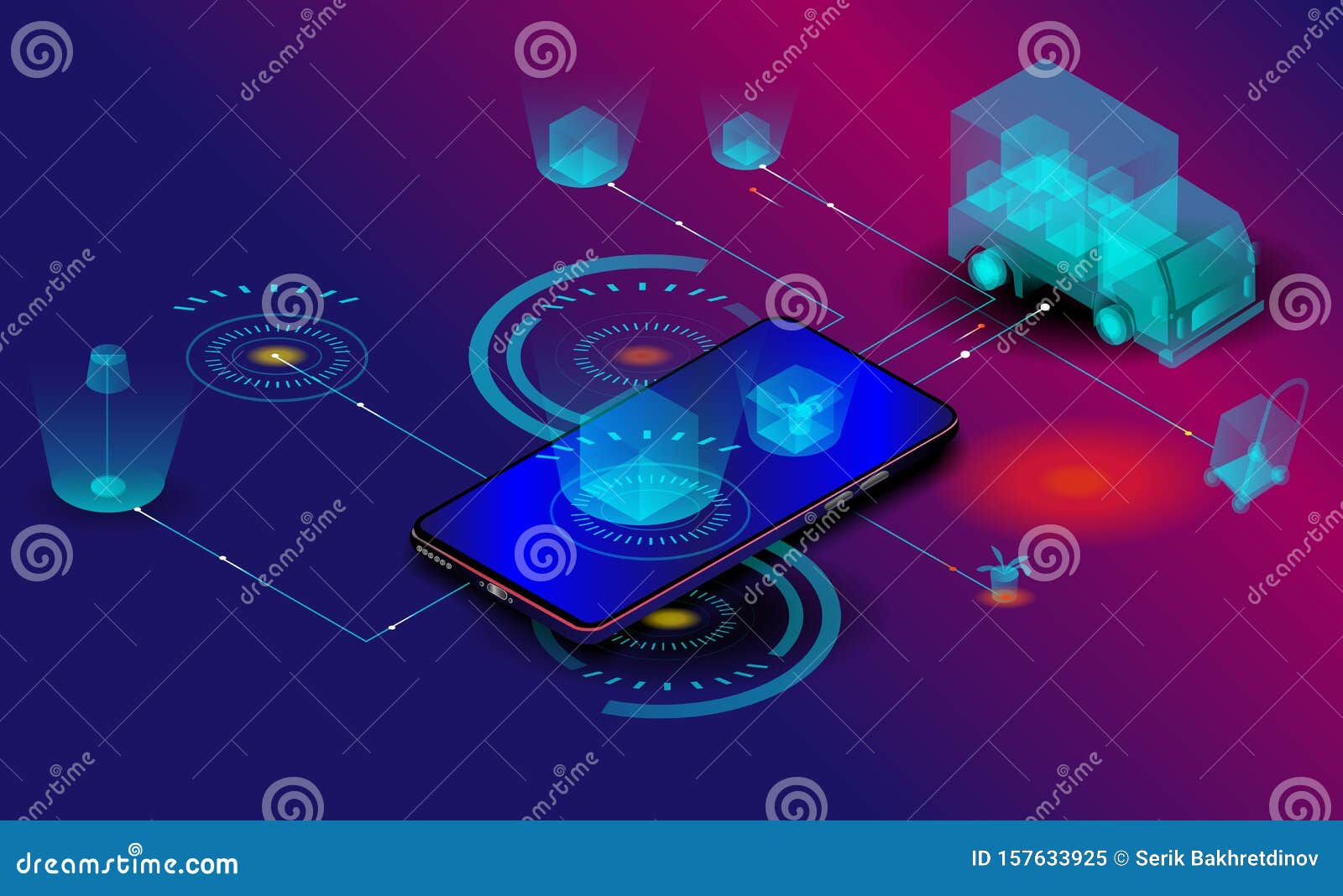 Vector Drawing Digital Technology. Stock Vector - Illustration of ...