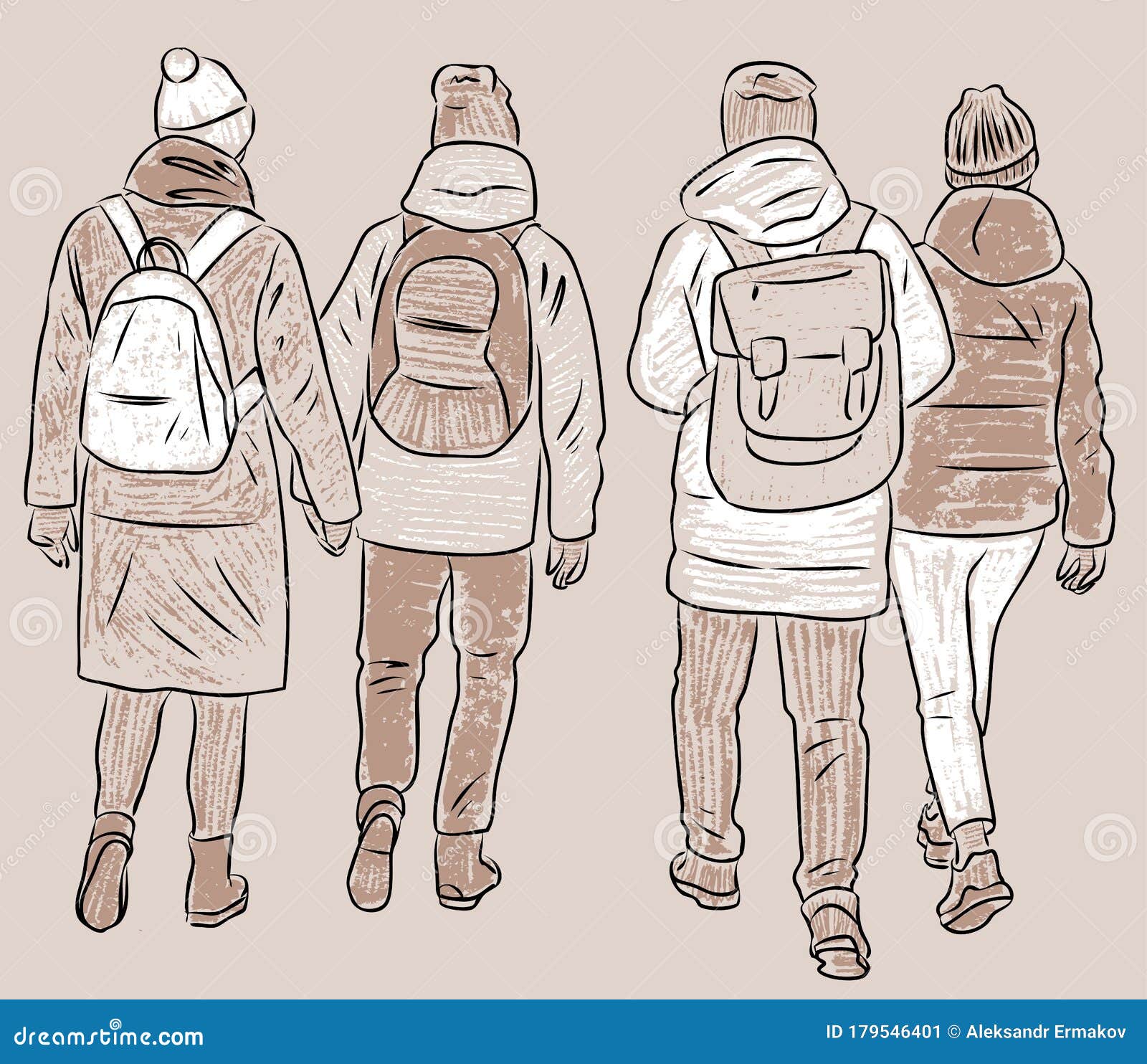 4 Best Friends Drawing