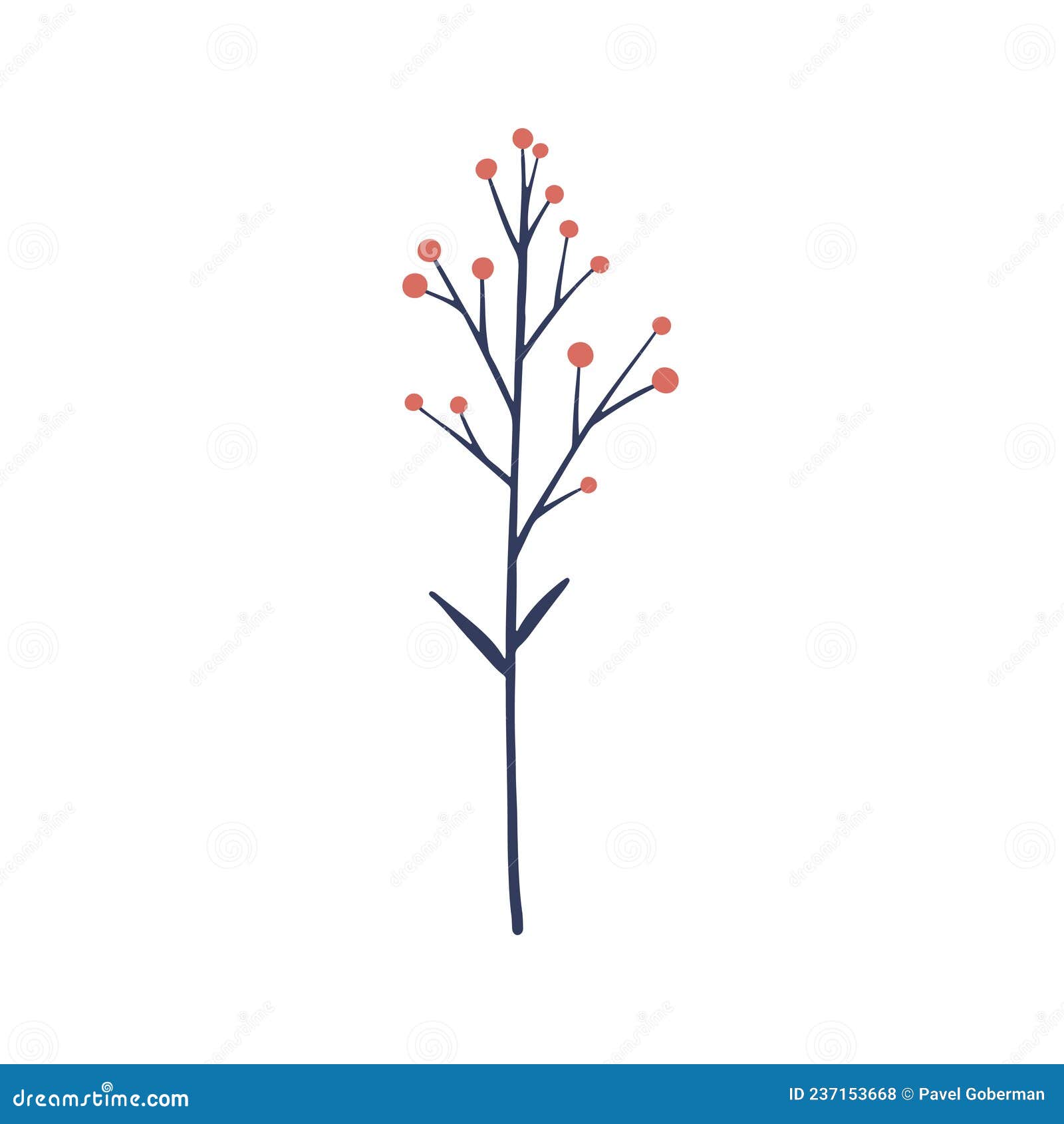 Vector Drawing by Hand Doodle Twig, Isolated Stock Vector ...