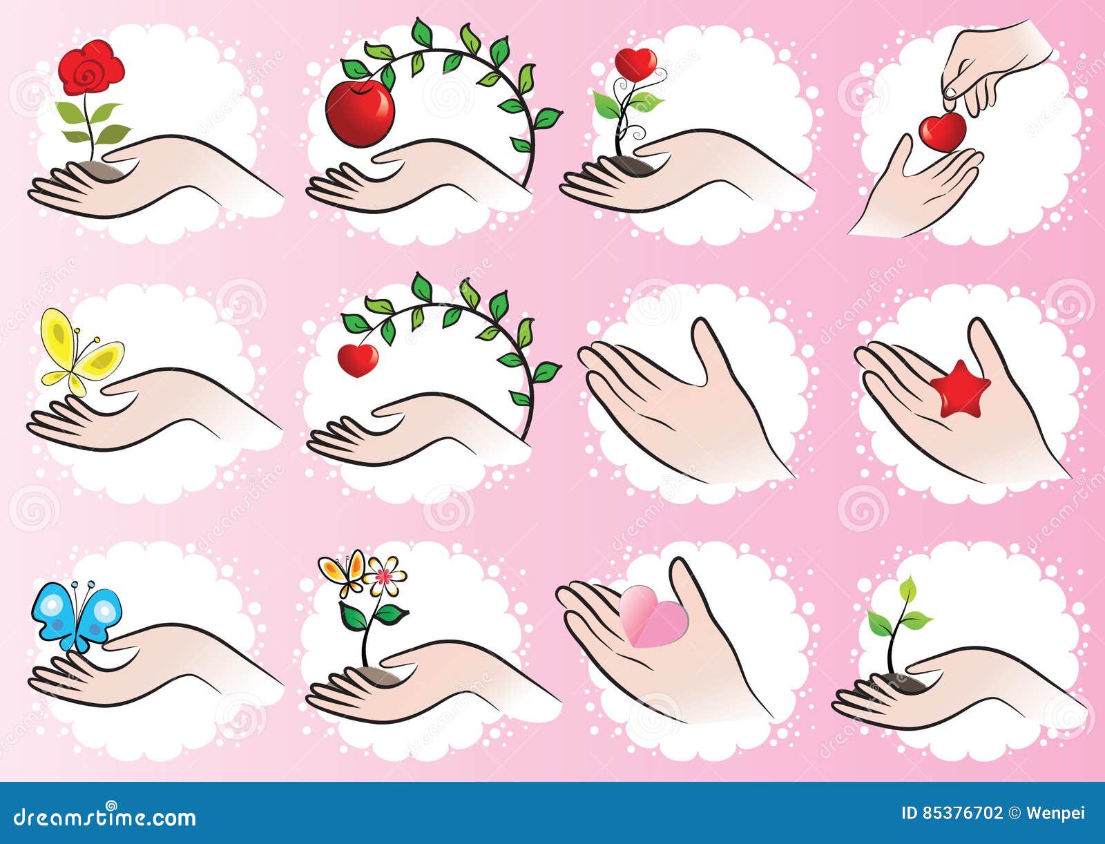 Vector drawing hand set stock illustration. Illustration of sleep ...