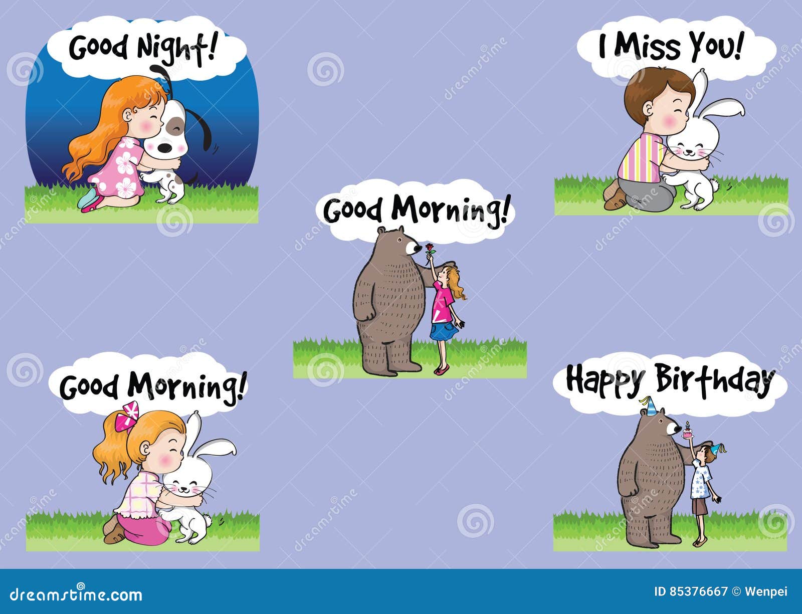 Vector drawing hug my pets stock vector. Illustration of puppy - 85376667