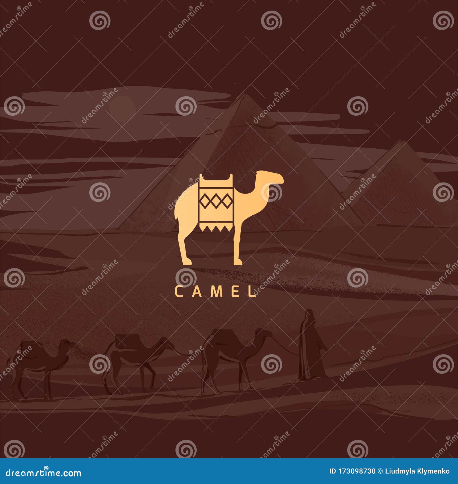 Egyptian Camel Isolated Vector Silhouettes Royalty-Free Stock Image ...